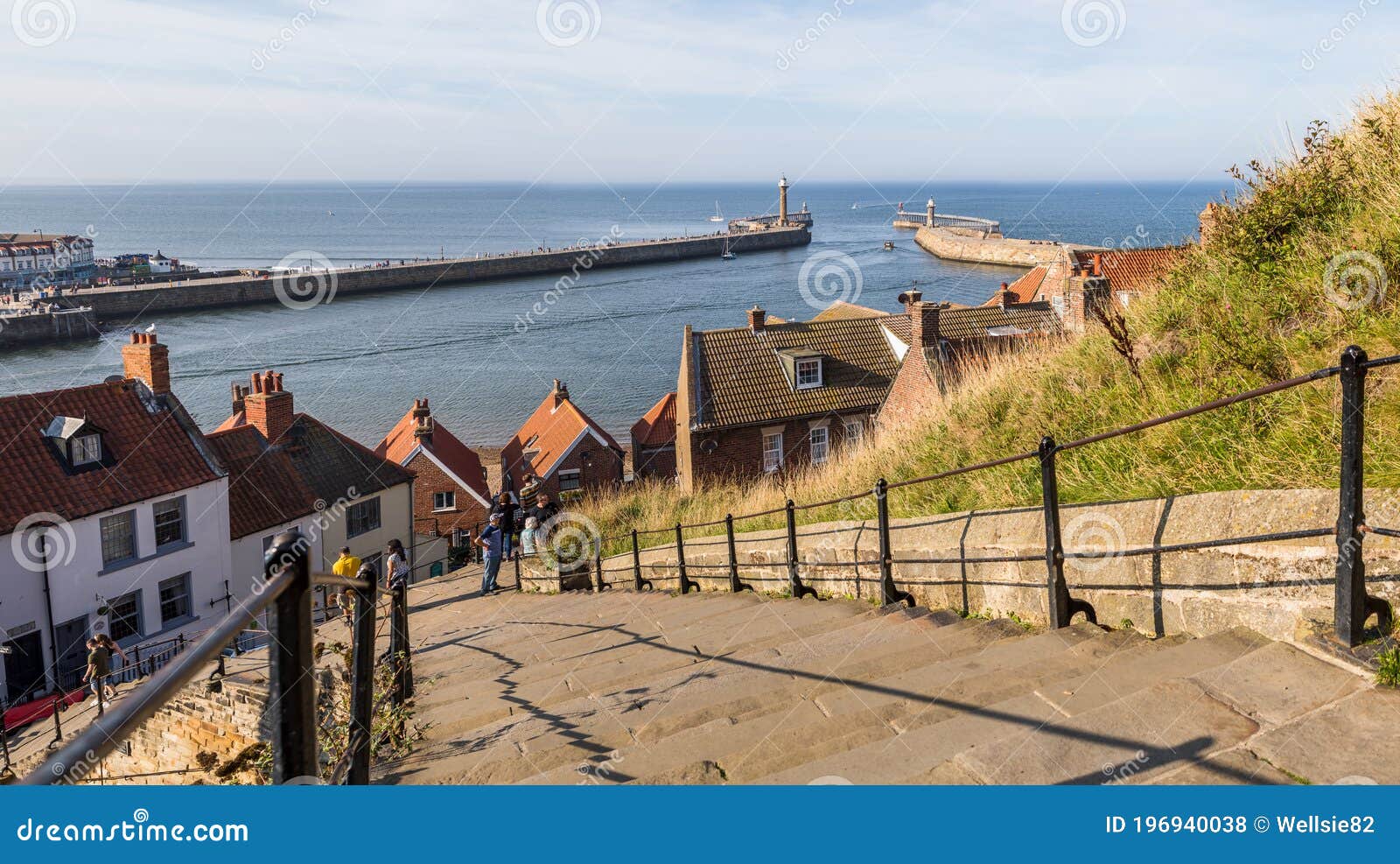 199 steps down to Whitby stock photo. Image of kingdom - 196940038