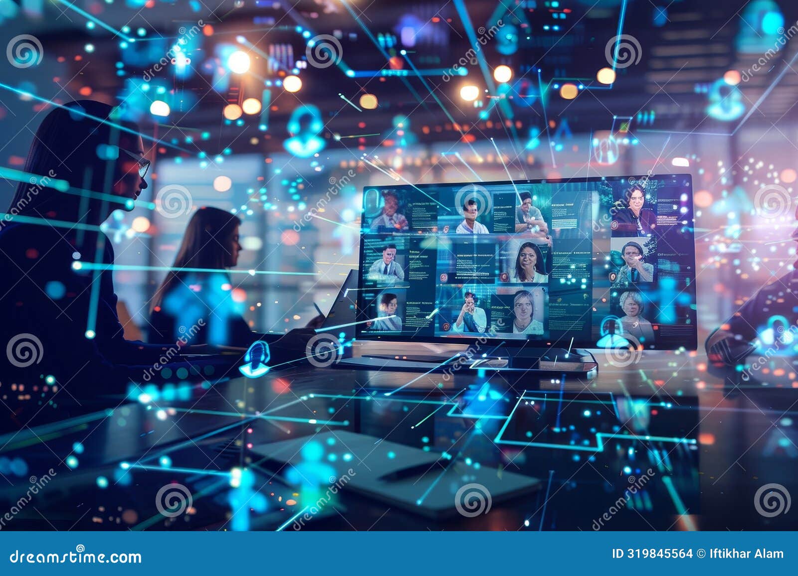Multiple Individuals Gathered Around a Computer Screen, Engaged in a ...