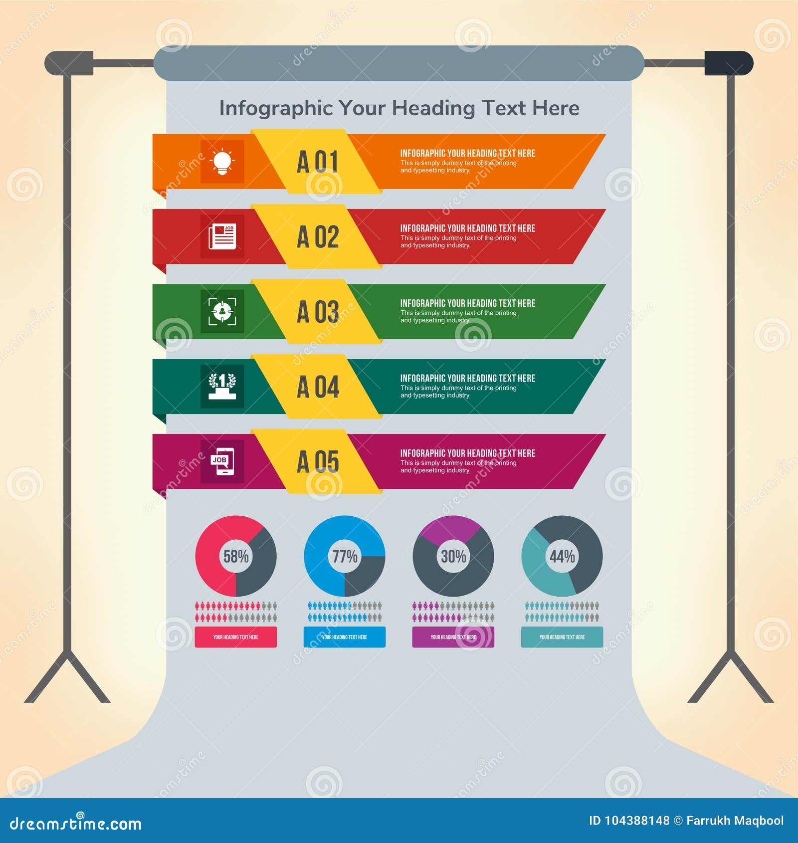 Multiple Infographics Presenting Information Vector Illustration ...