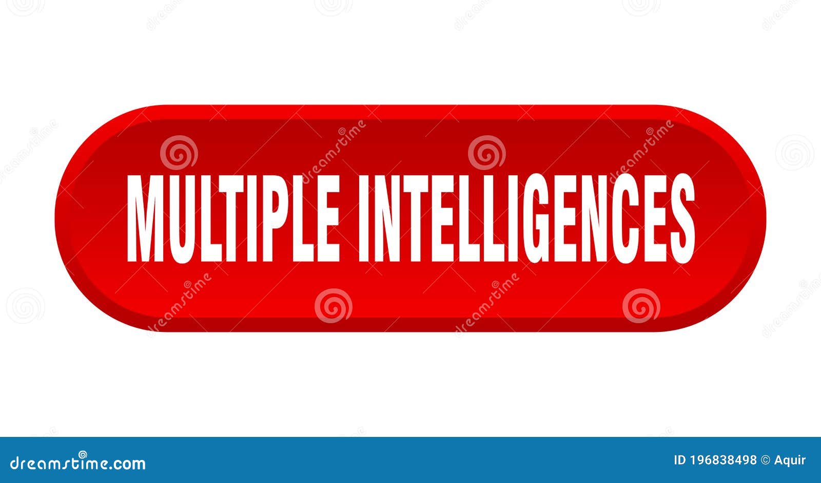 Multiple Intelligences Button Stock Vector - Illustration of square ...