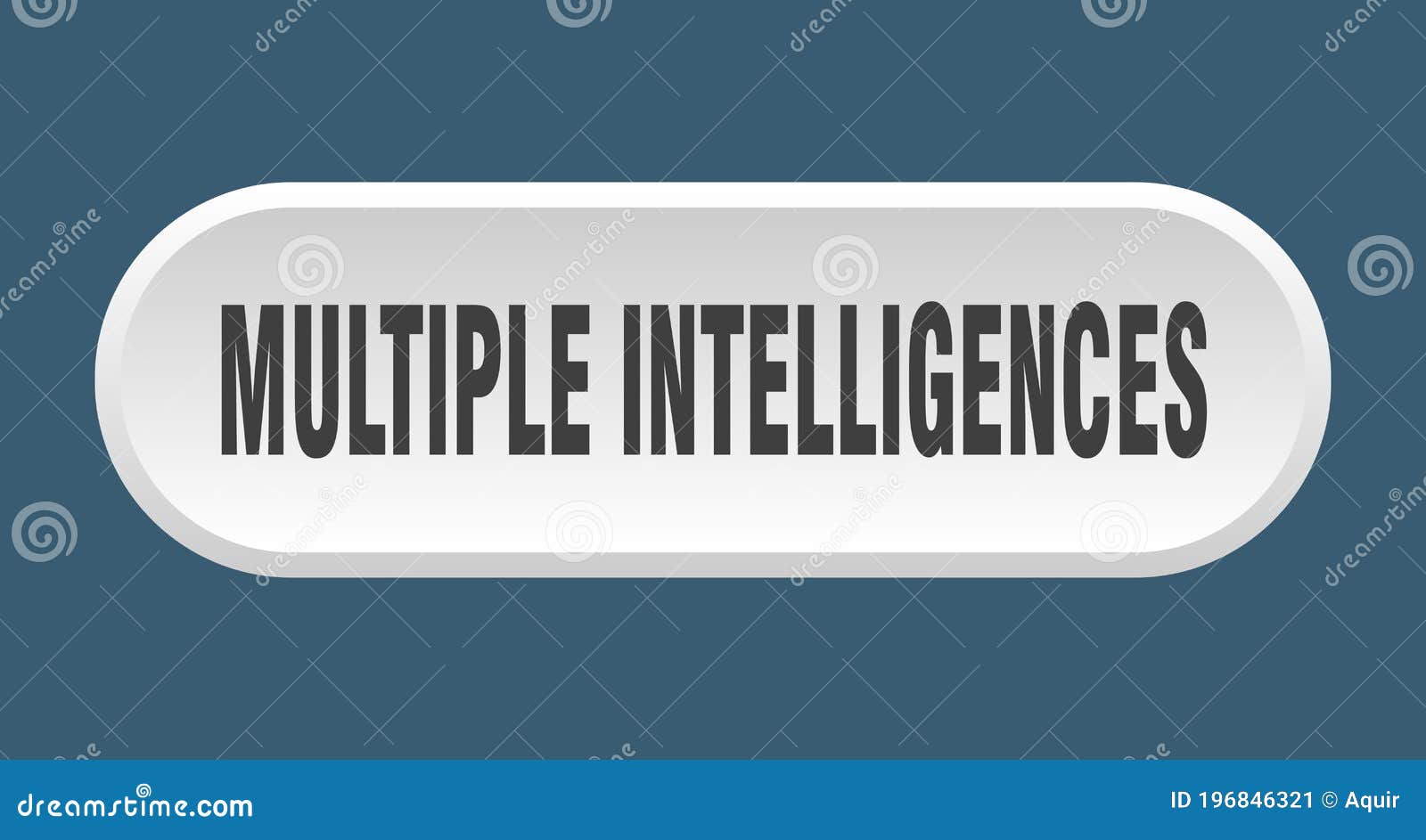 Multiple Intelligences Button Stock Vector - Illustration of ...