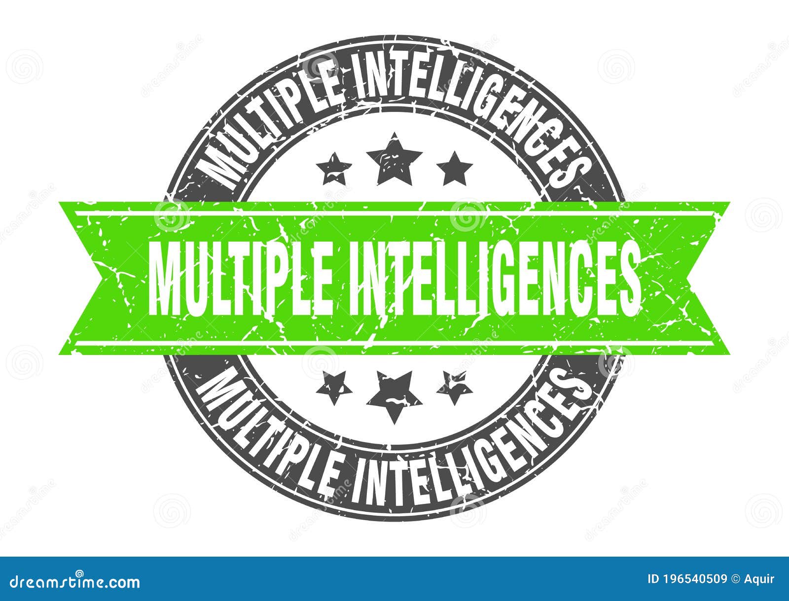 Multiple Intelligences Stamp Stock Vector - Illustration of emblem ...