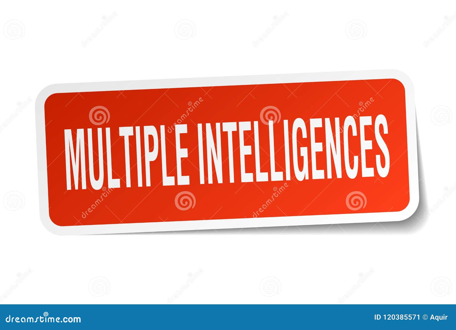 Multiple Intelligences Sticker Stock Vector - Illustration of label ...