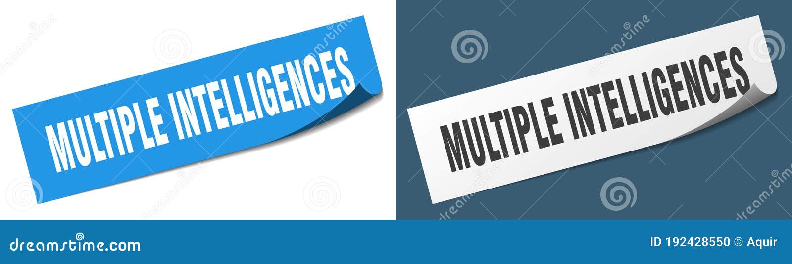 Multiple Intelligences Sticker. Multiple Intelligences Sign Set Stock ...