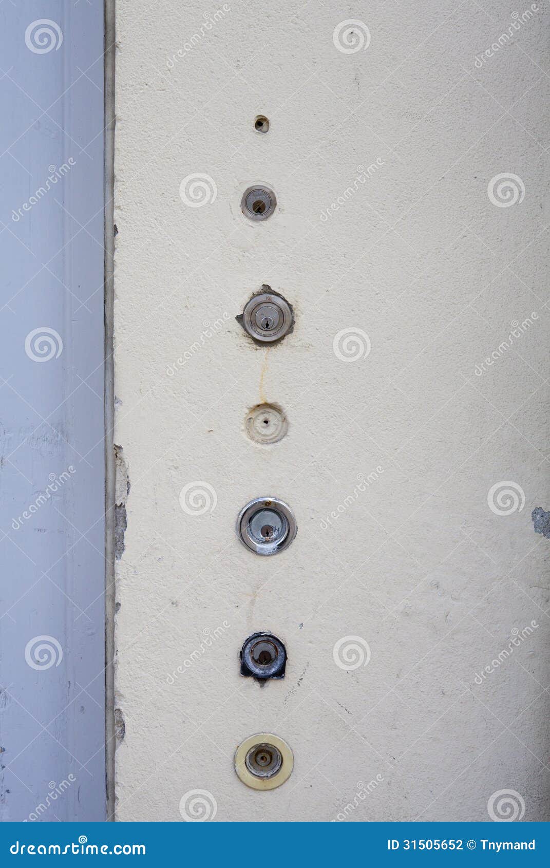 Multiple Keyholes at the Door Stock Photo - Image of abstract, dream ...