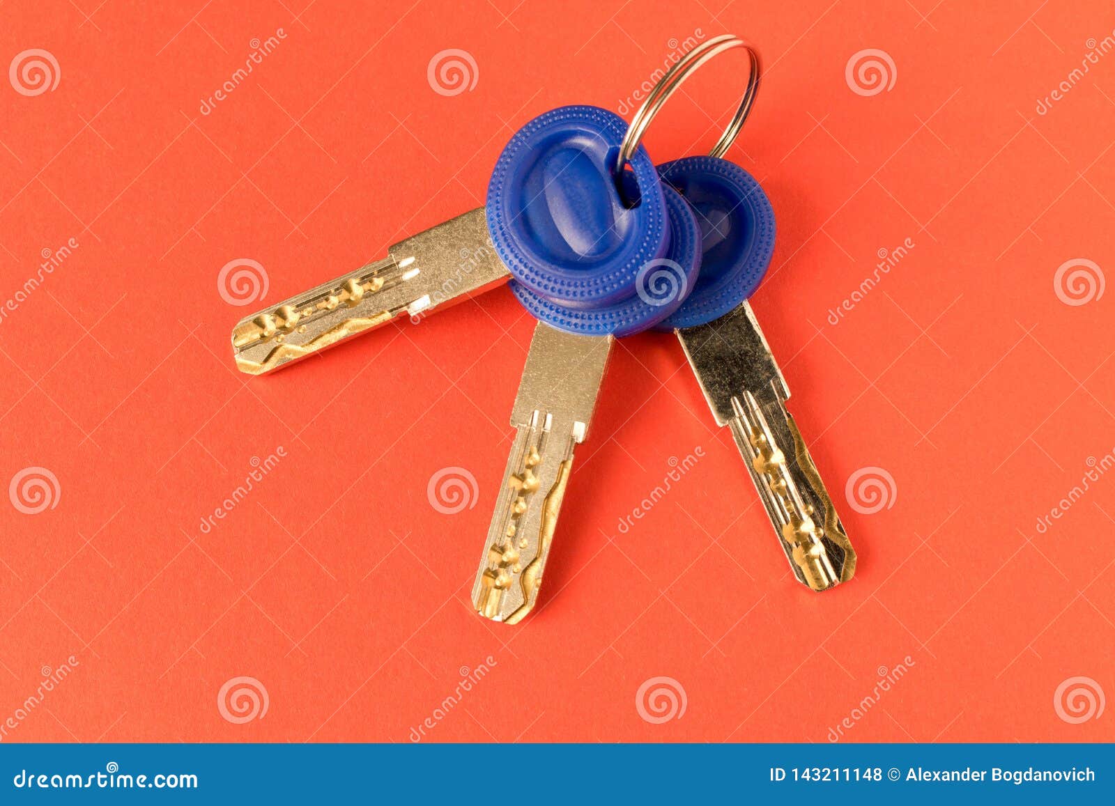 Multiple Keys on Red Background. Security Concept Stock Photo - Image ...
