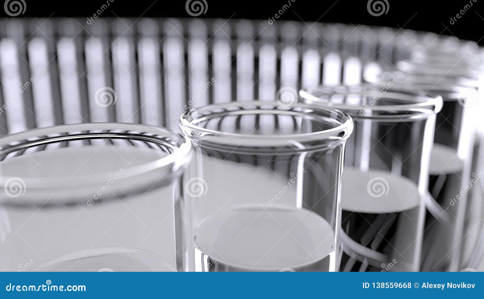 Multiple Laboratory Glass Vials with Transparent Solution Stock Footage ...