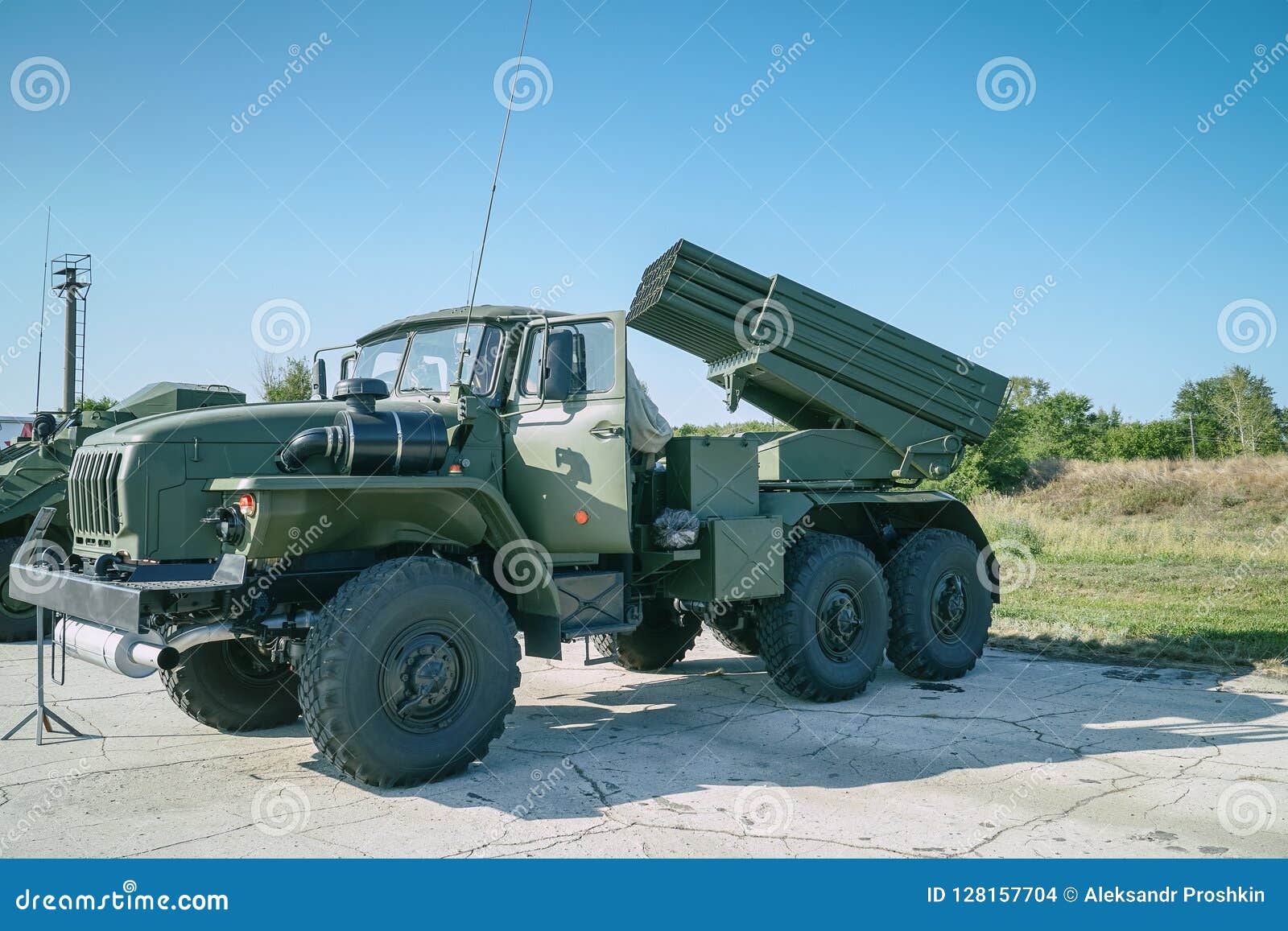 Multiple Launch Rocket System Stock Photo - Image of soviet, green ...