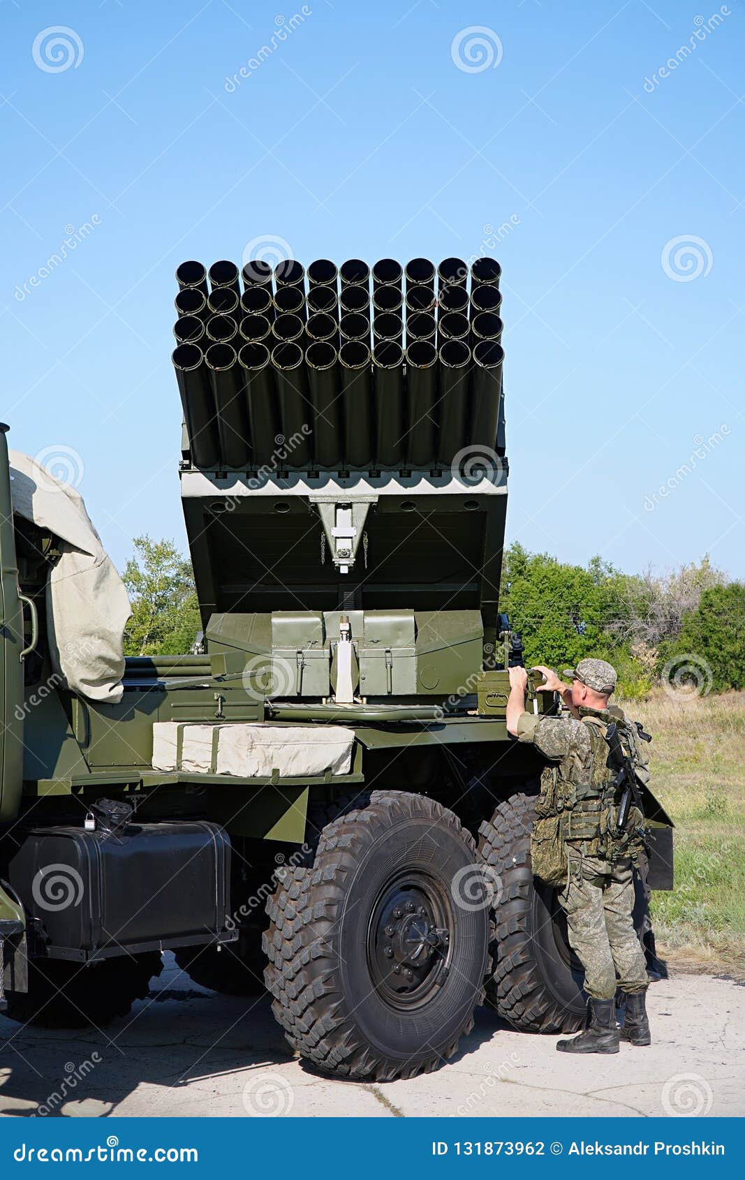 Multiple Launch Rocket System Stock Photo - Image of explosive, victory ...