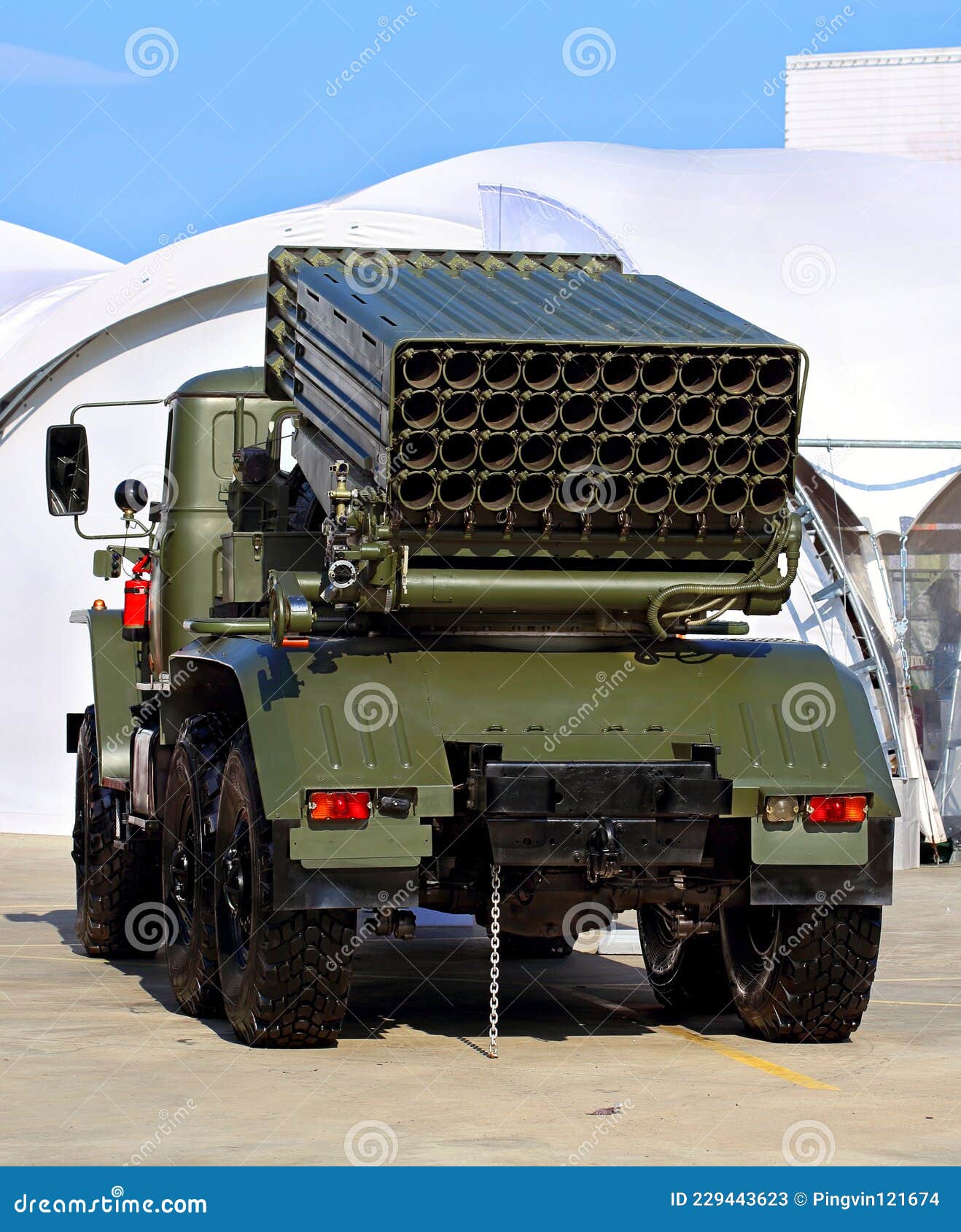 Multiple Launch Rocket System Stock Image - Image of chassis, green ...