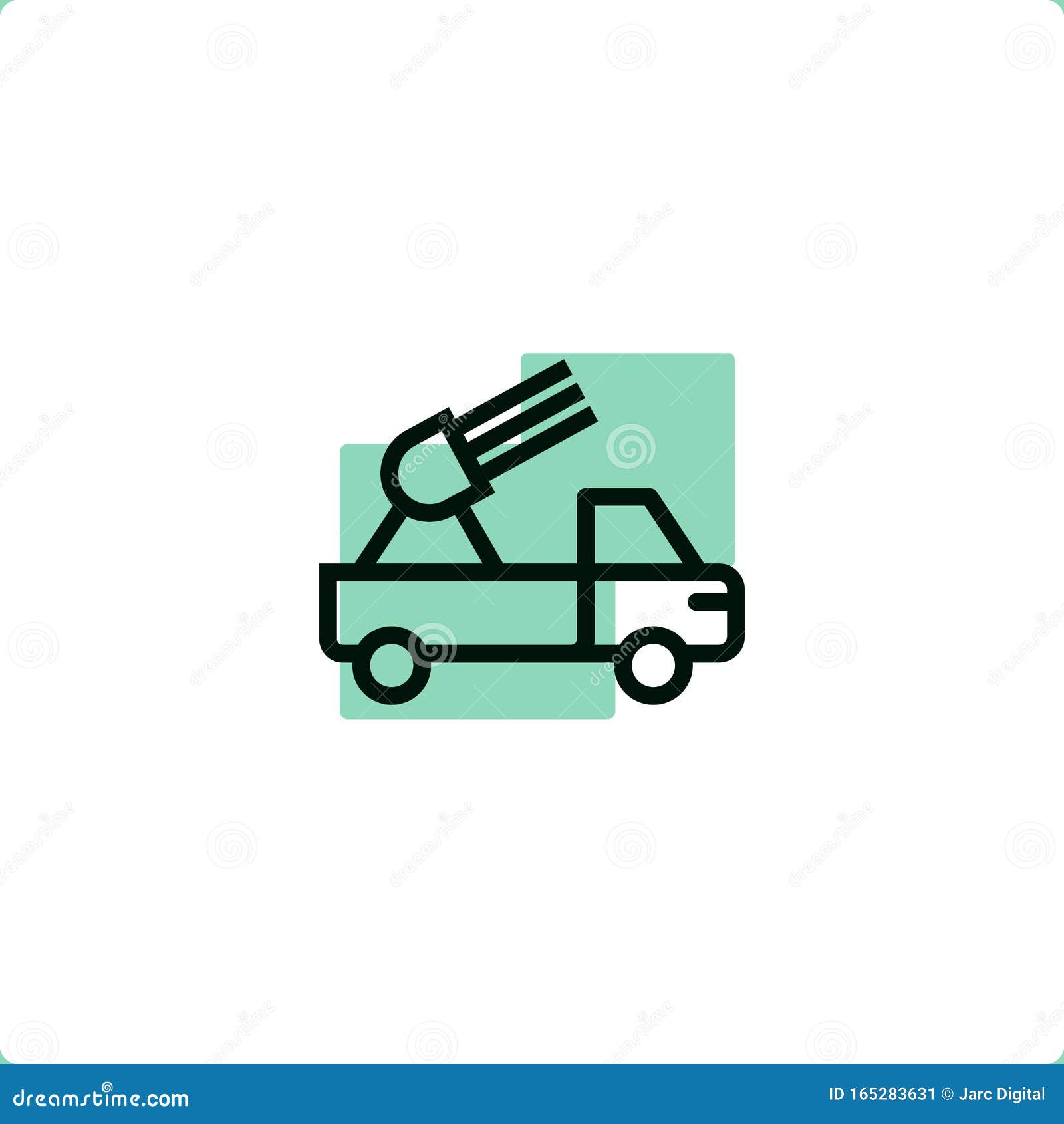 Multiple Launch Rocket System Set. Heavy Weapon And Army Symbols ...