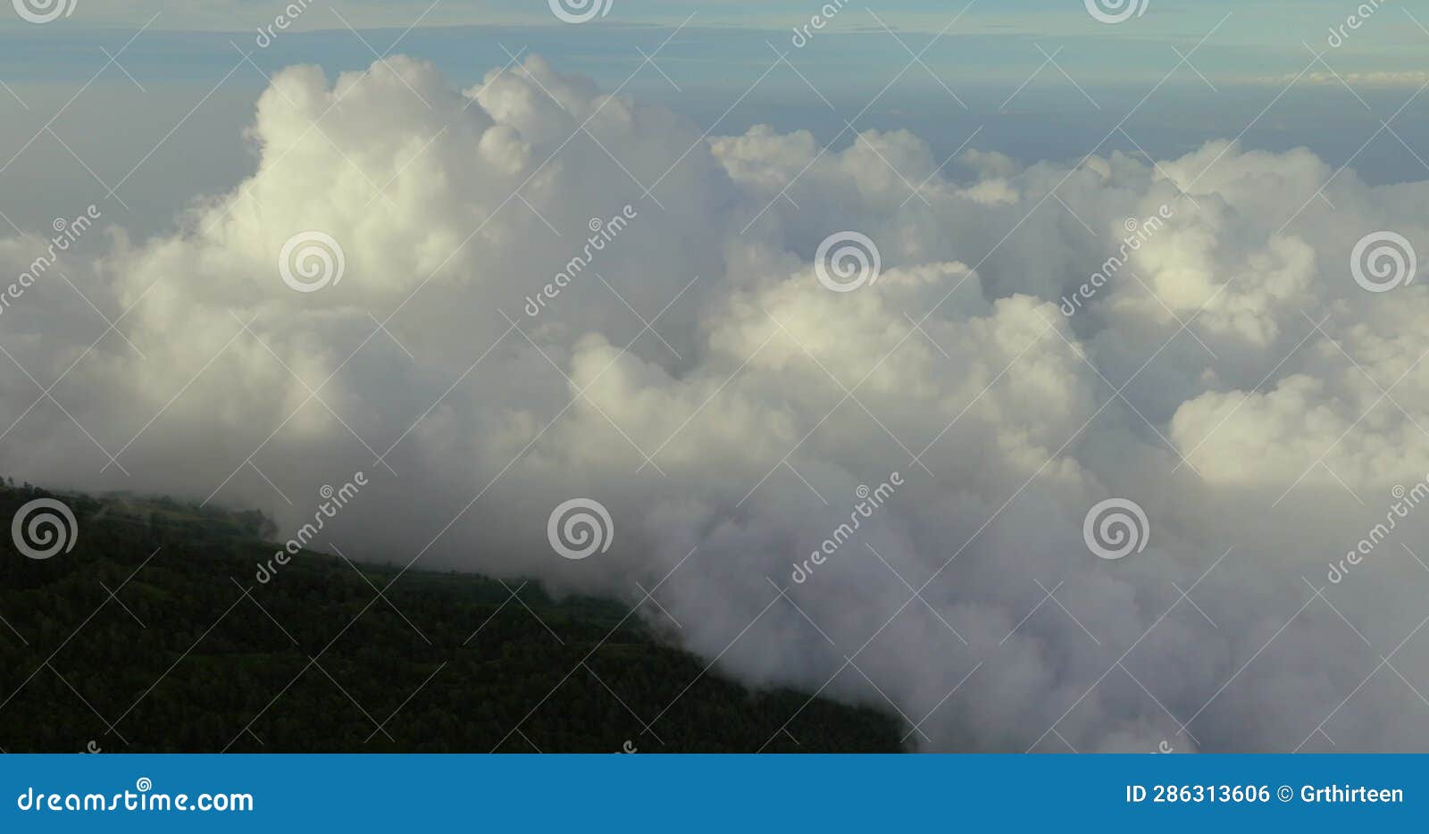 Multiple Layers of Clouds. View from Agung Volcano in Bali Island Stock ...