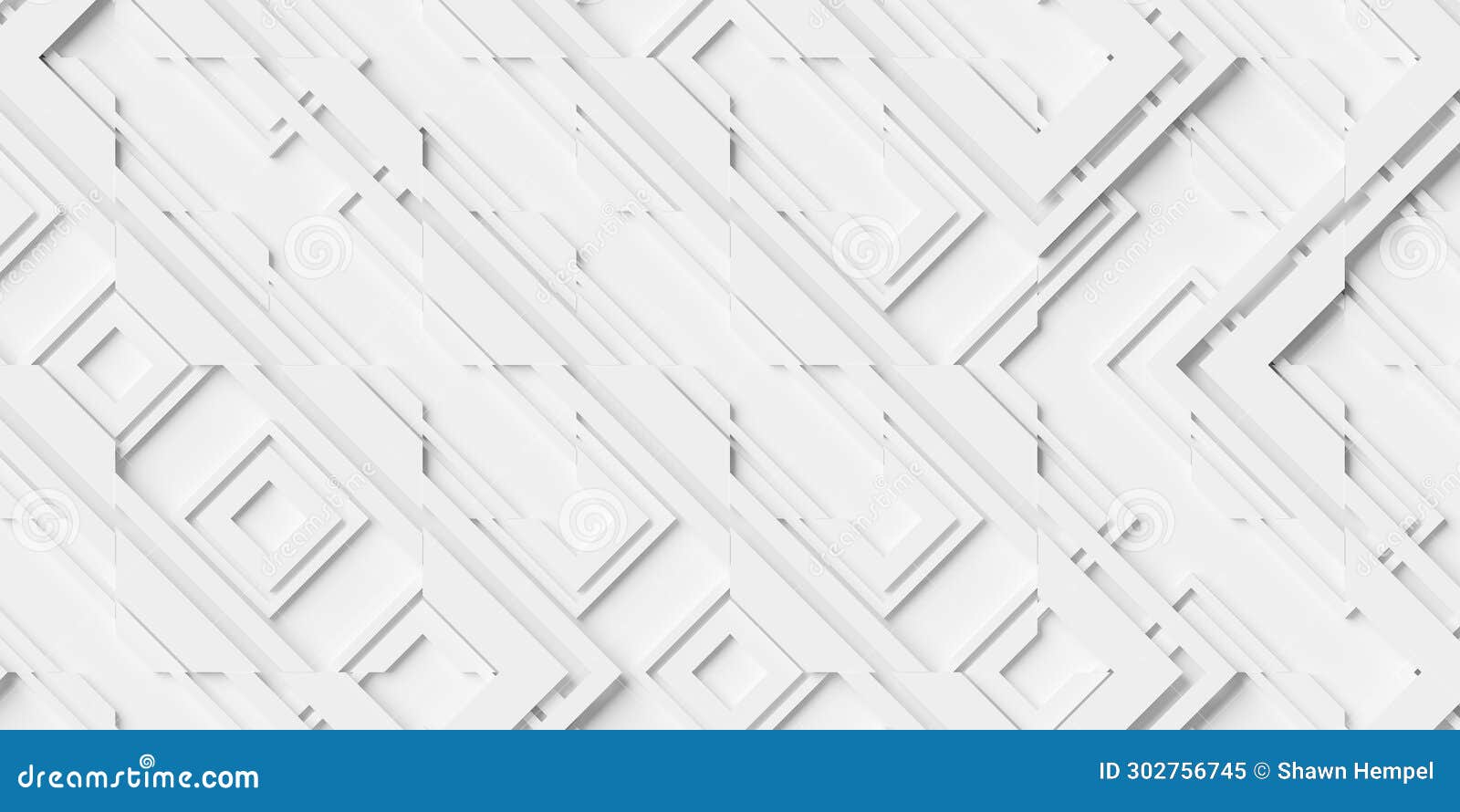 Multiple Layers White Cube Boxes Block Frames Modern Technology ...