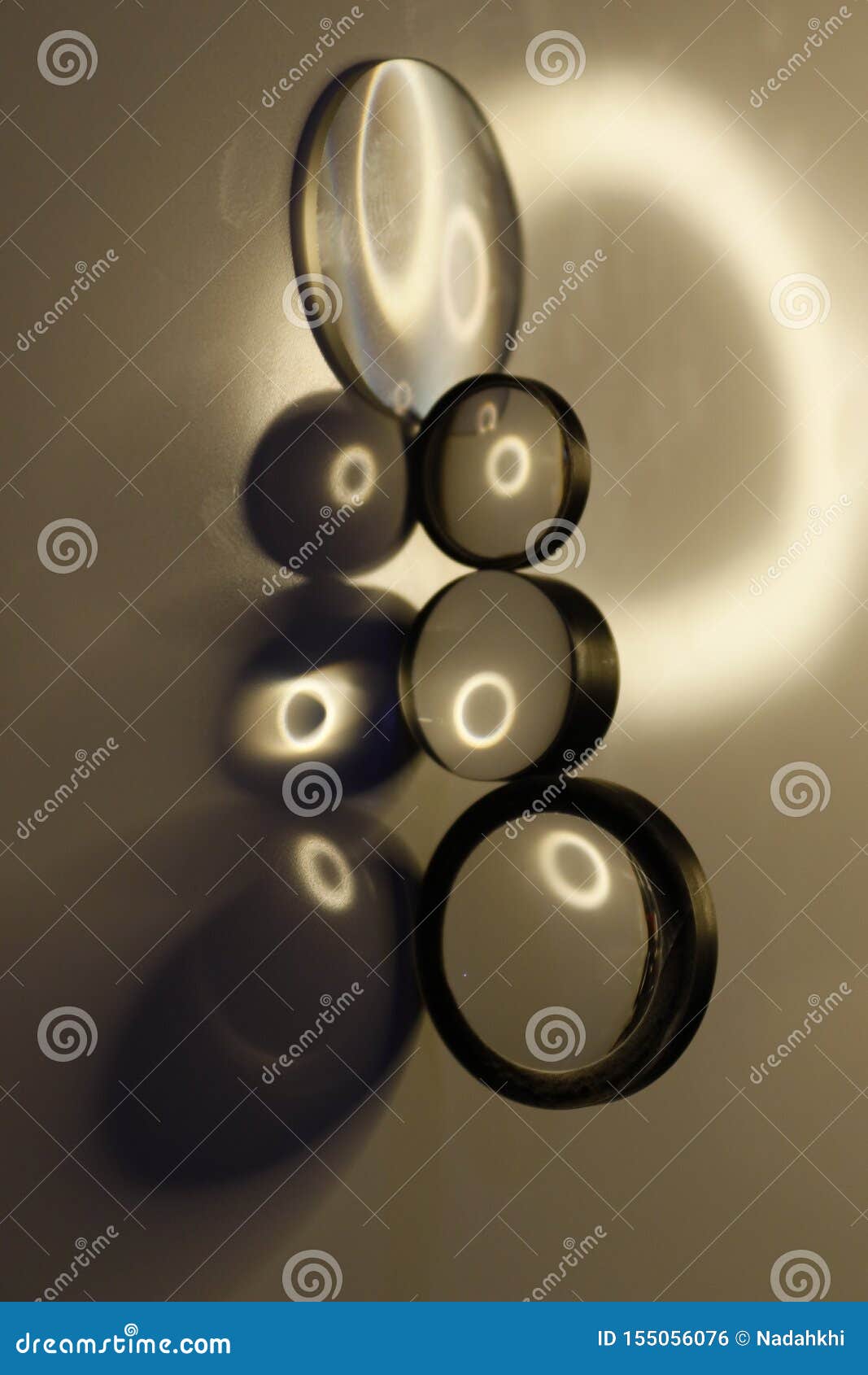Multiple Lenses& X27; Elements Arranged for Lights and Shadows Stock ...