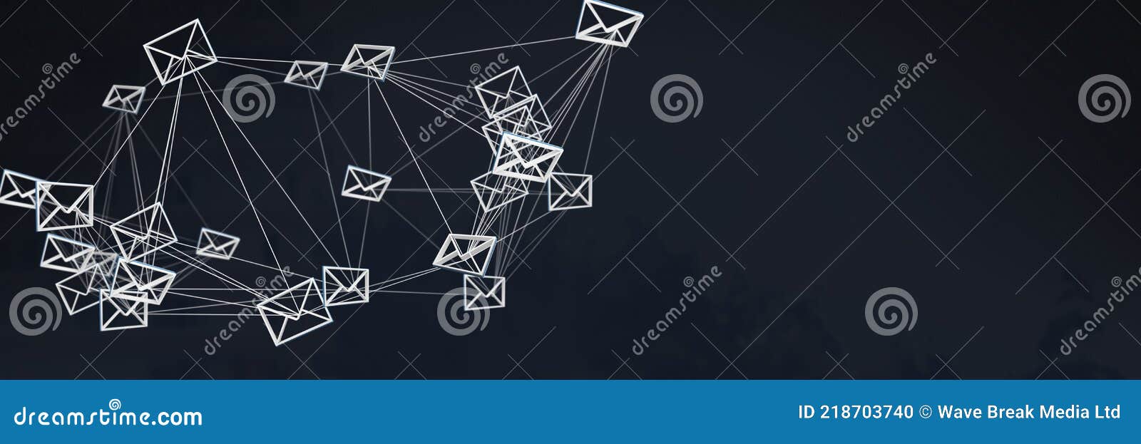 Multiple Letter Symbol Connected by Themself Against Blue Background ...