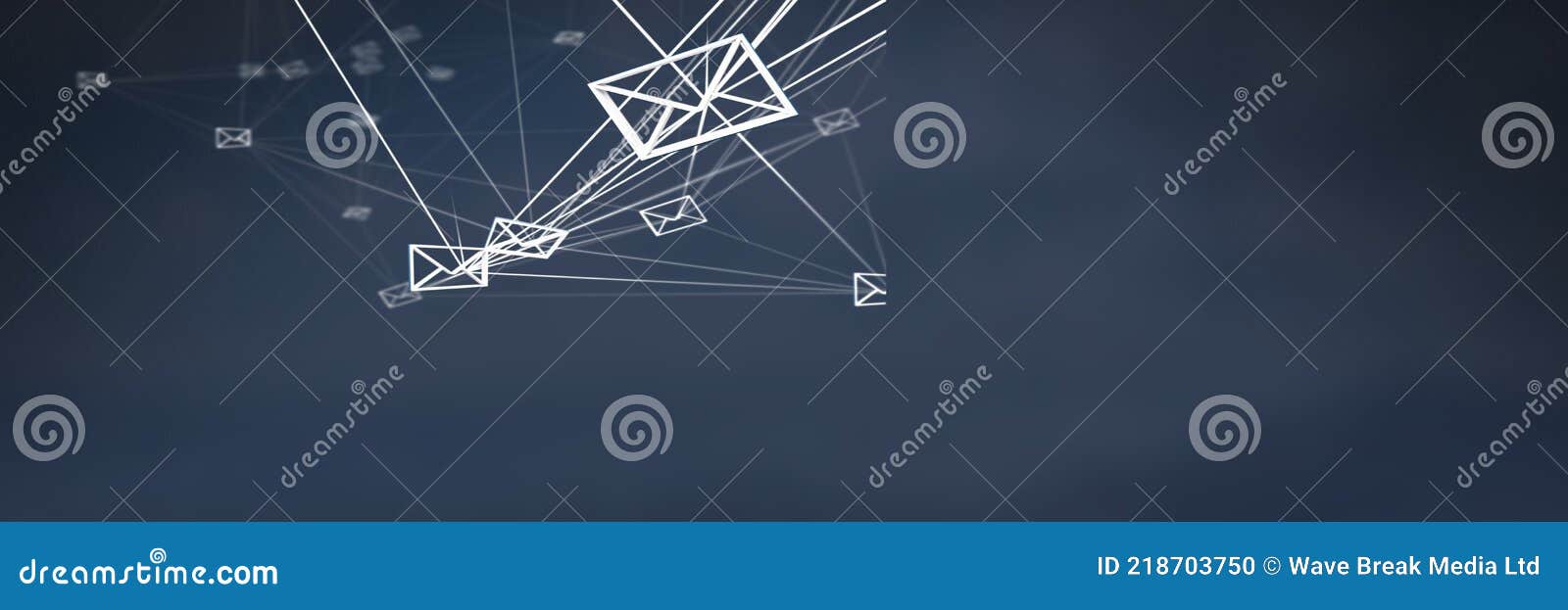 Multiple Letter Symbol Connected by Themself Against Blue Background ...