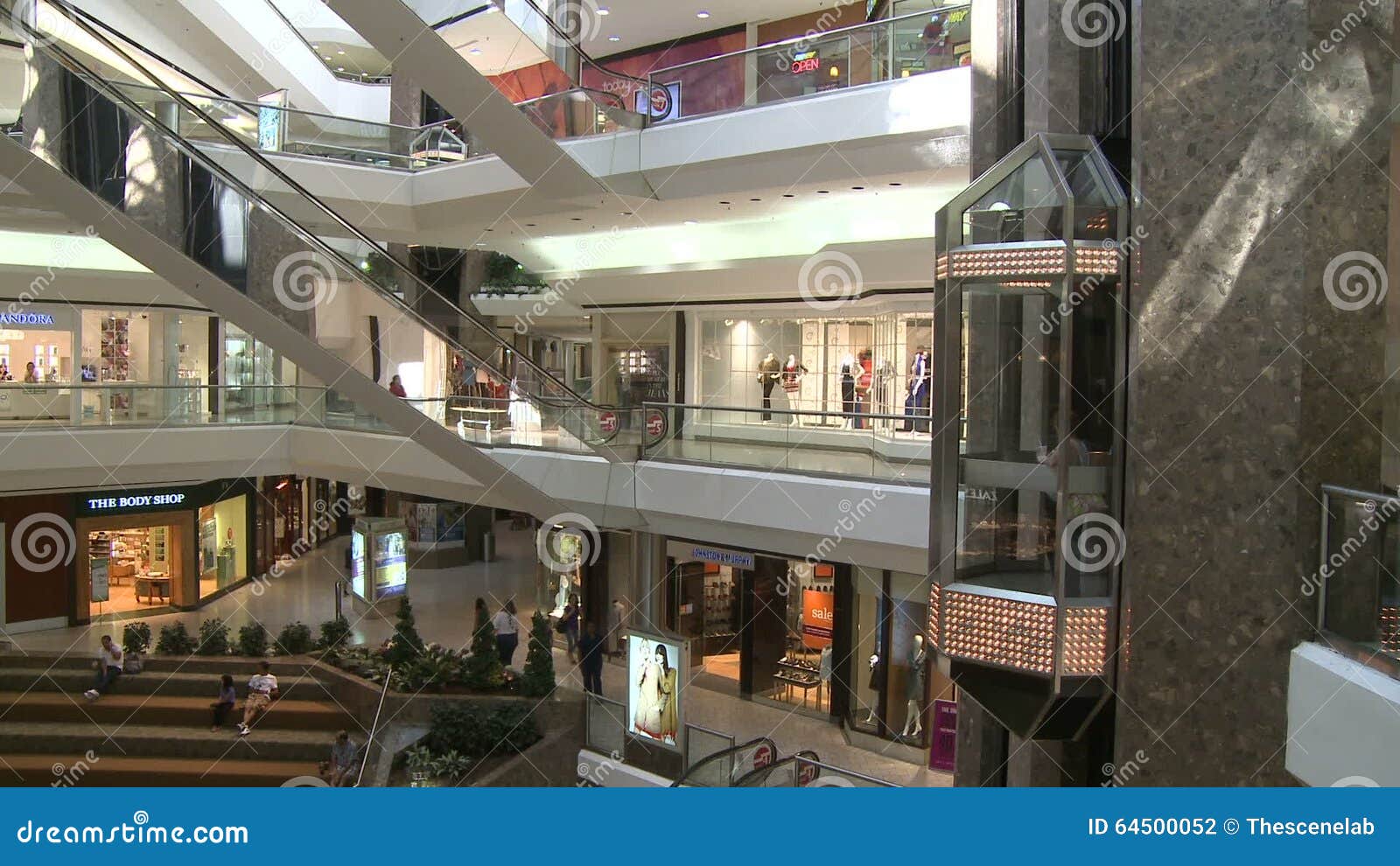 Multiple Levels within Mall Stock Footage - Video of customer, jewelry ...