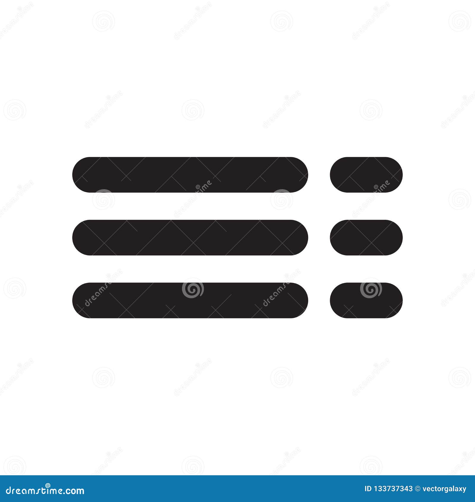 Multiple Line Icon Vector Sign and Symbol Isolated on White Back Stock ...