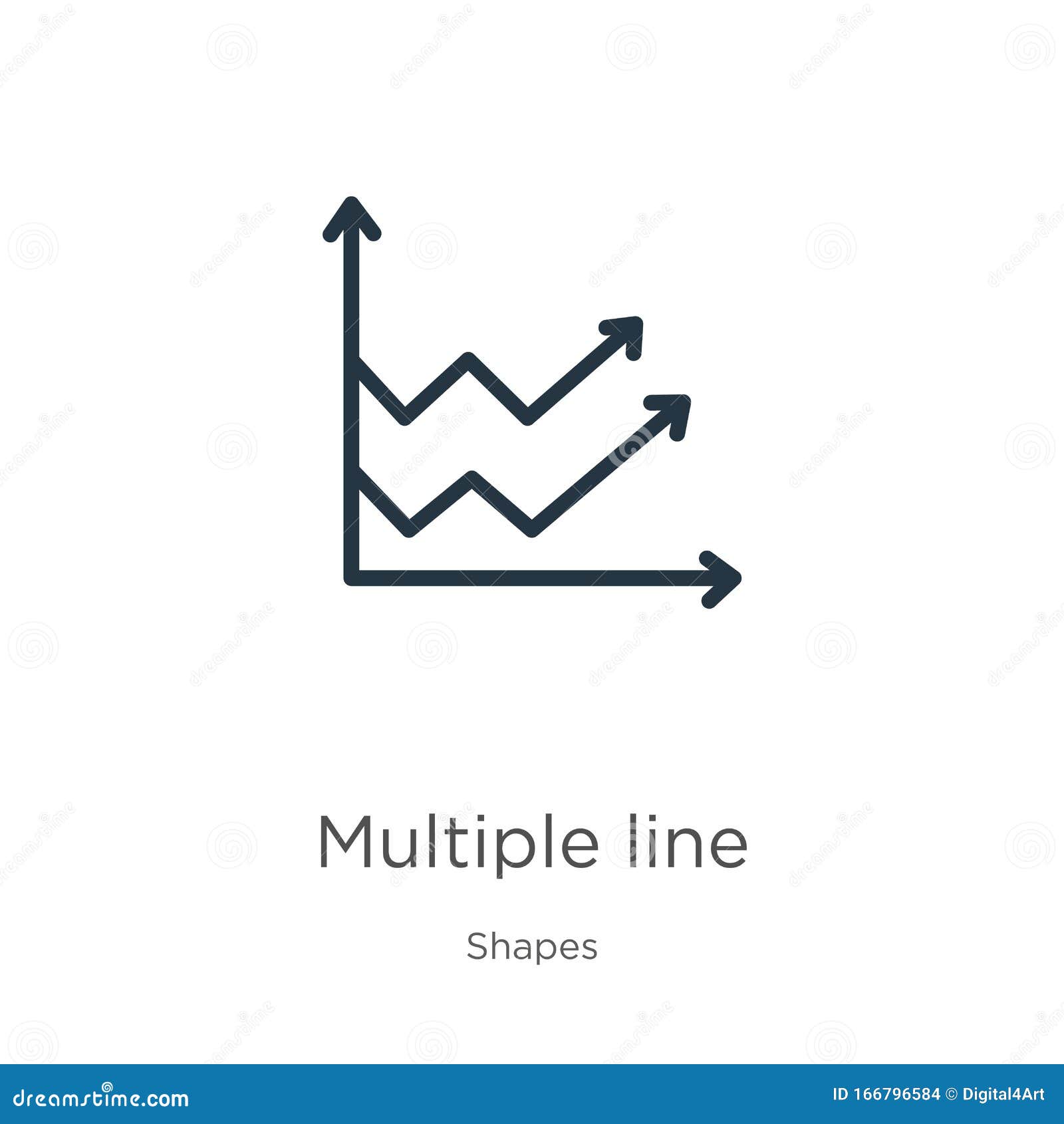 Multiple Line Icon Vector. Trendy Flat Multiple Line Icon from Shapes ...