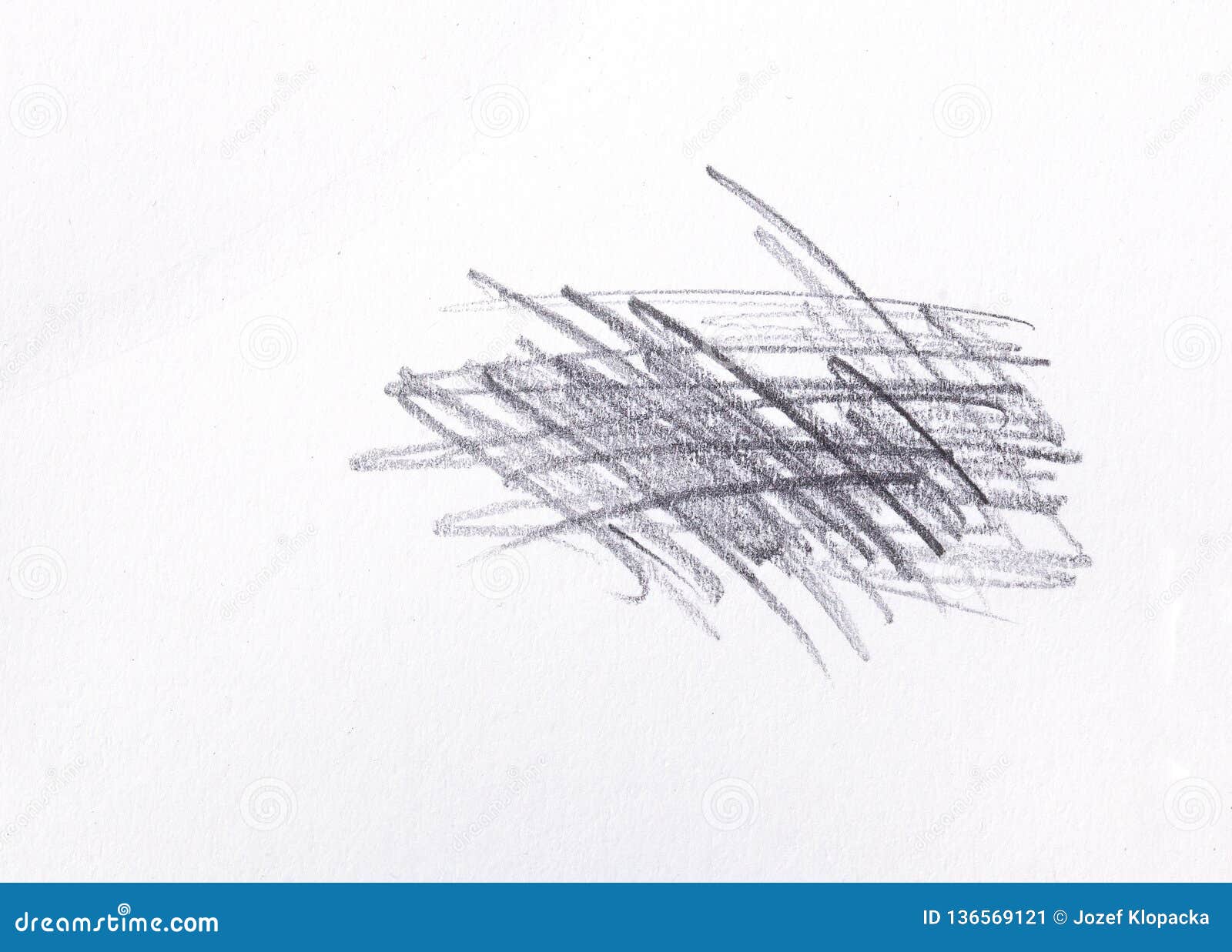 Multiple Linear Pencil Scratches on Blank Paper Surface. Stock ...