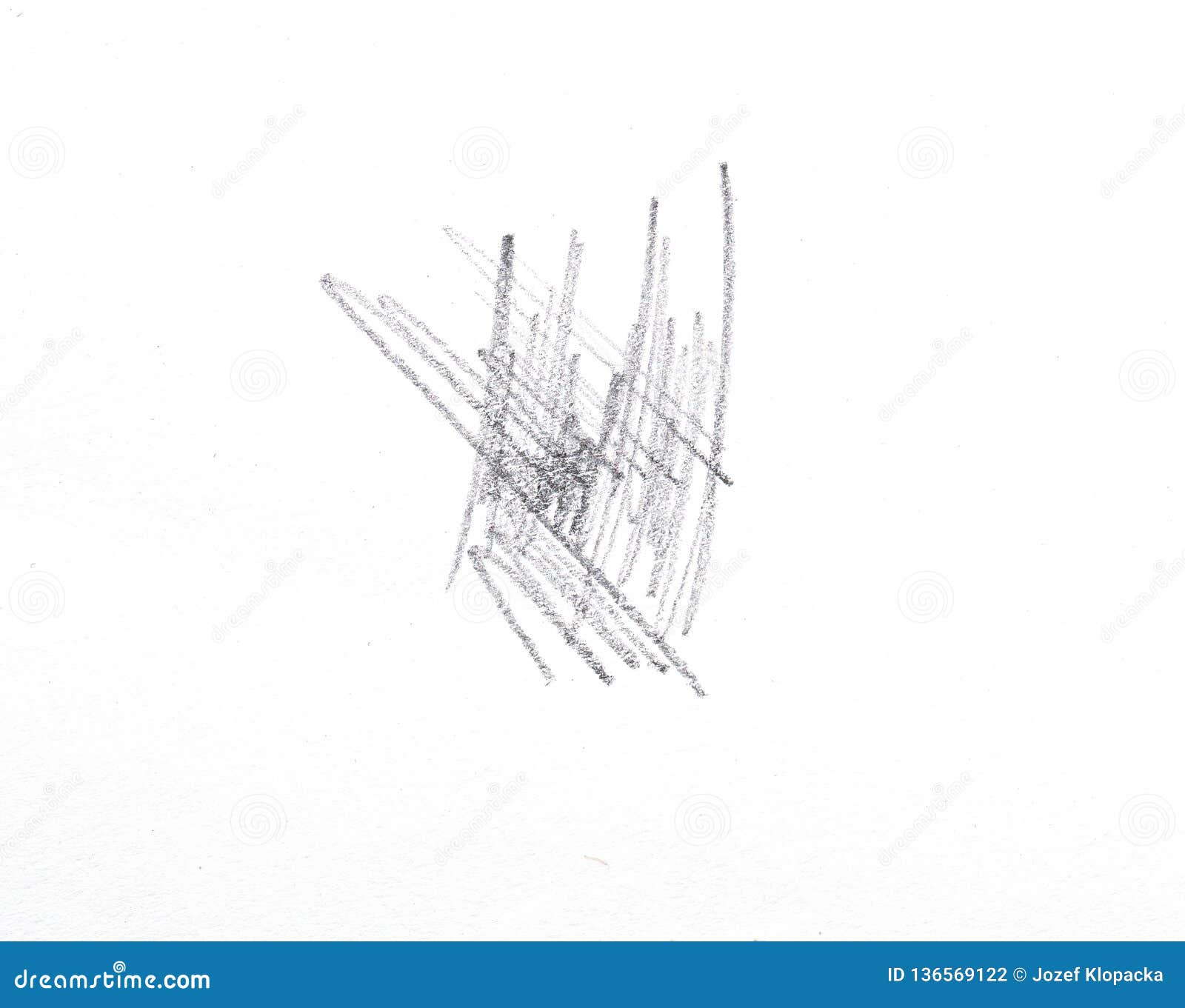 Multiple Linear Pencil Scratches on Blank Paper Surface. Stock ...