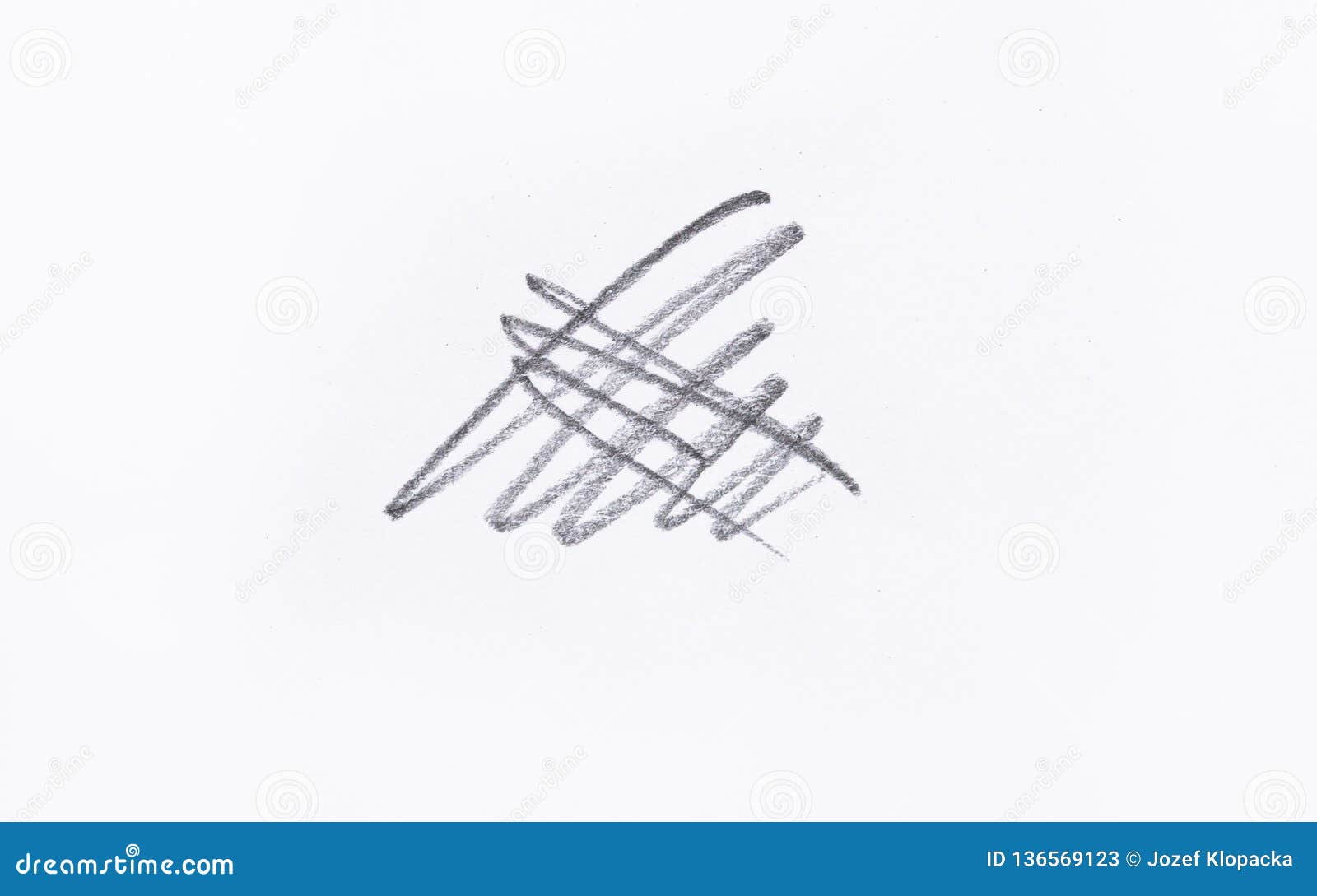Multiple Linear Pencil Scratches on Blank Paper Surface. Stock ...