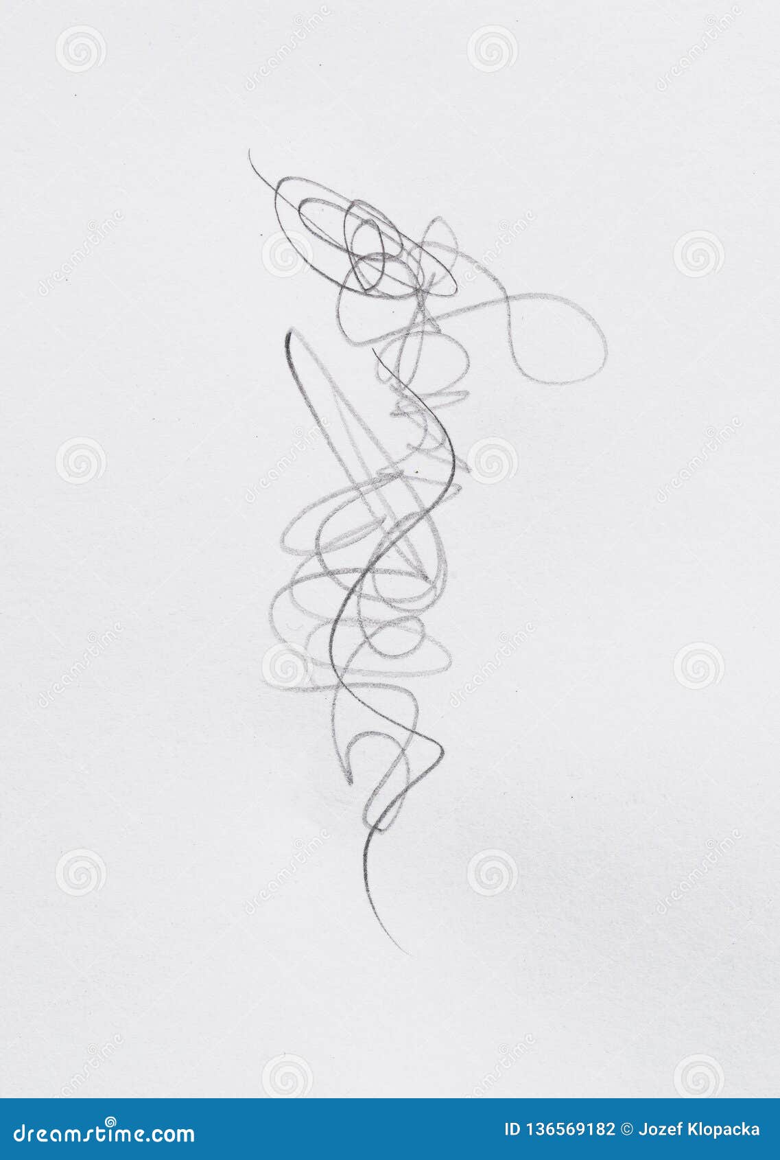 Multiple Linear Pencil Scratches on Blank Paper Surface. Stock ...