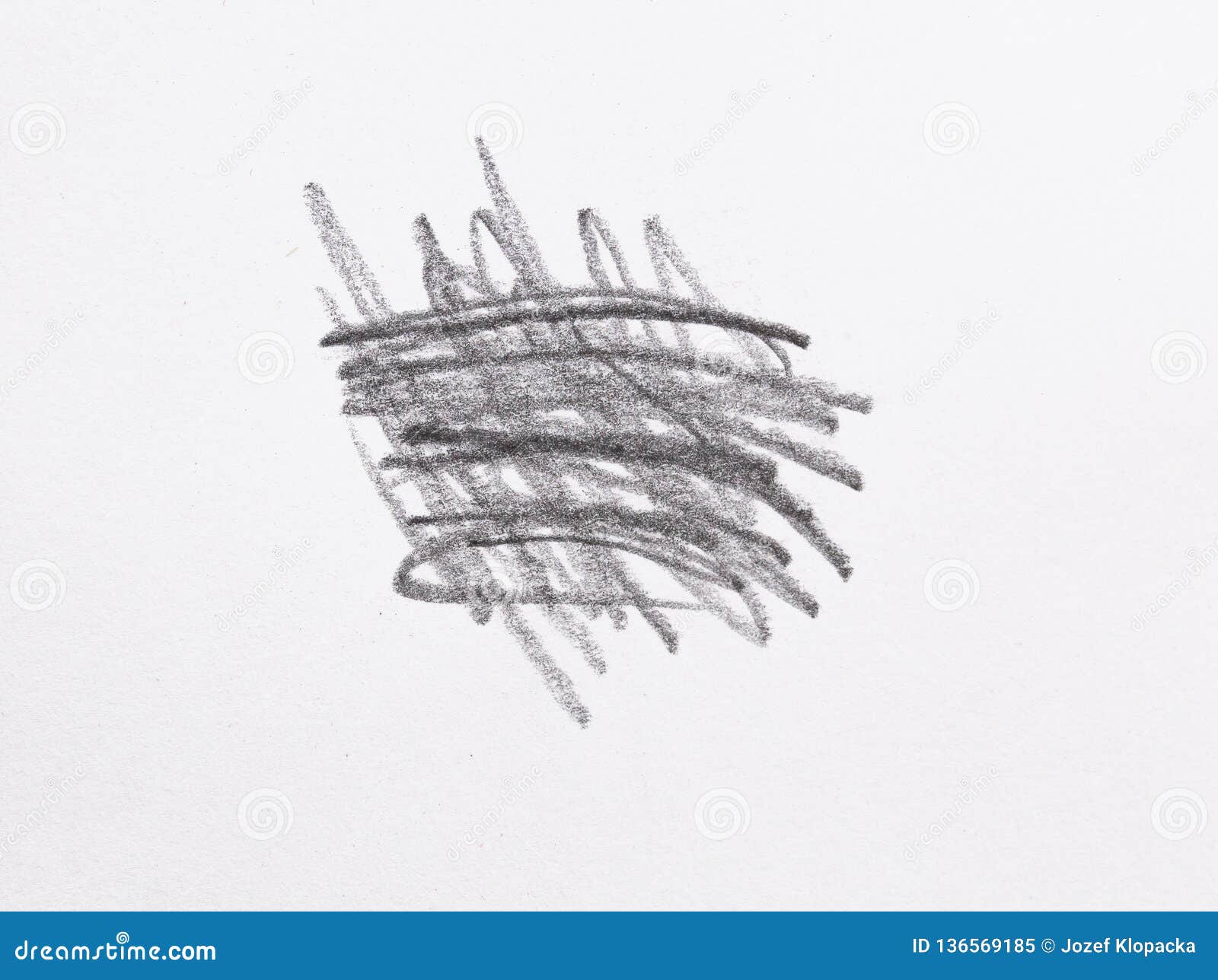 Multiple Linear Pencil Scratches on Blank Paper Surface. Stock ...