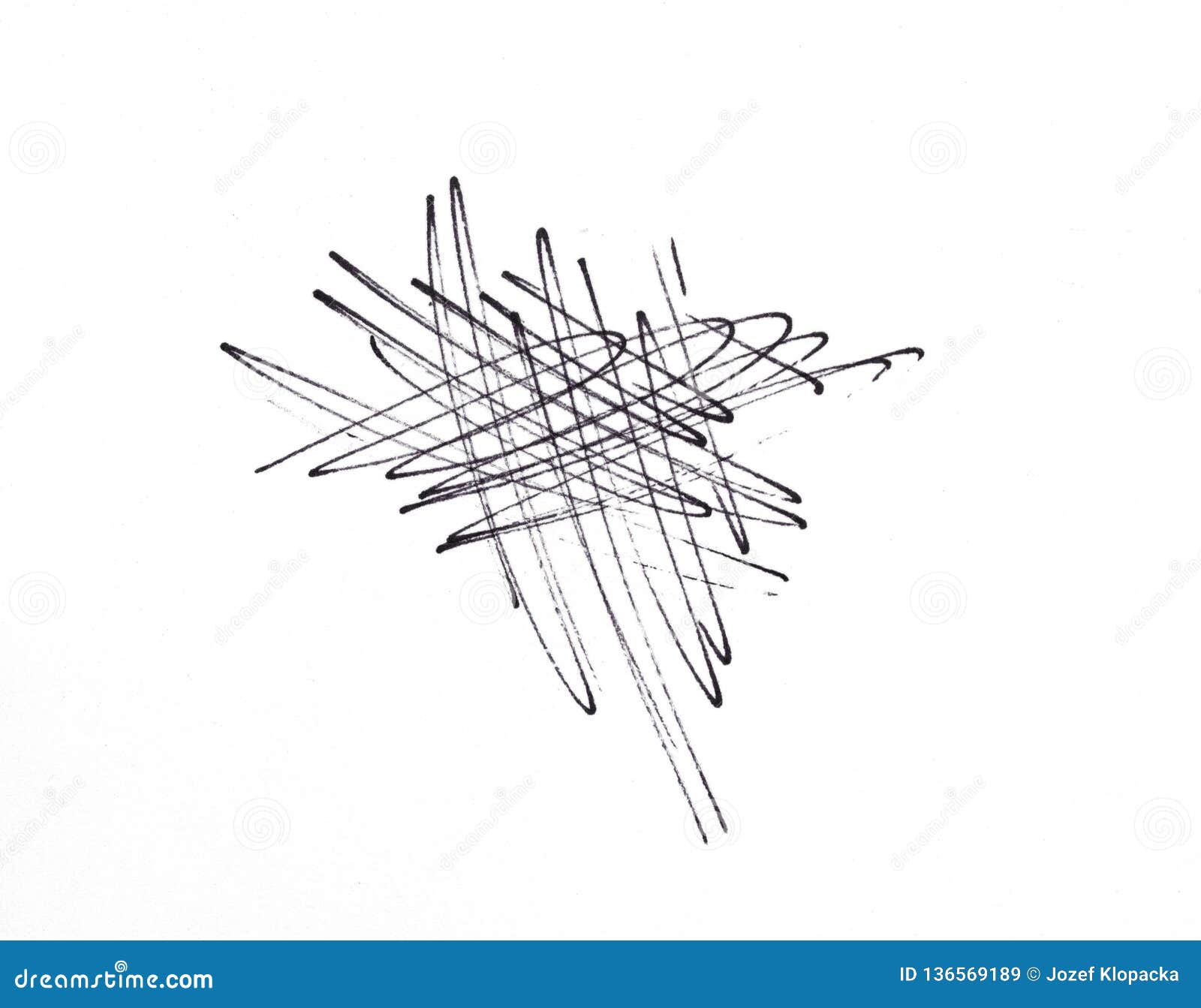 Multiple Linear Pencil Scratches on Blank Paper Surface. Stock ...