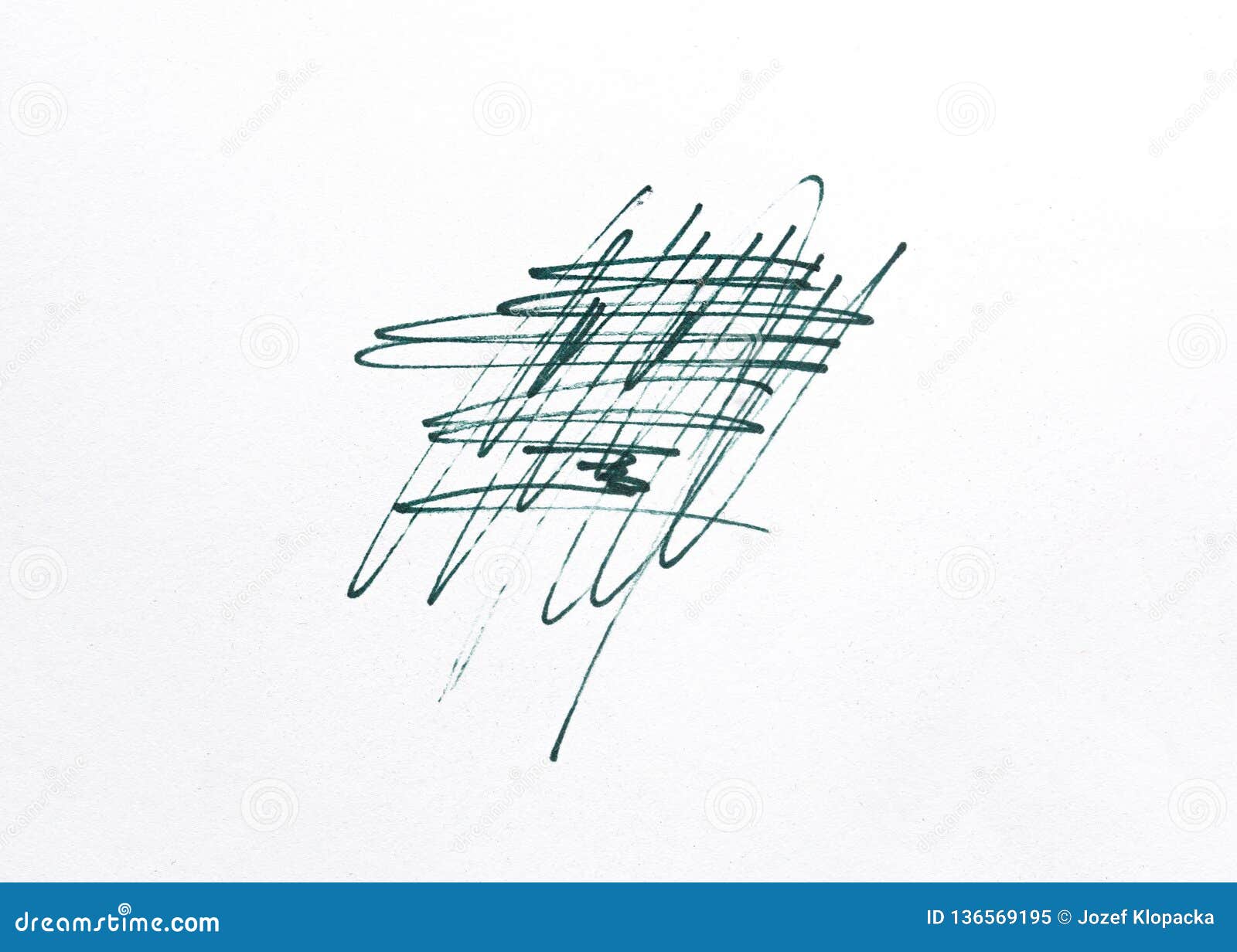 Multiple Linear Pencil Scratches on Blank Paper Surface. Stock ...