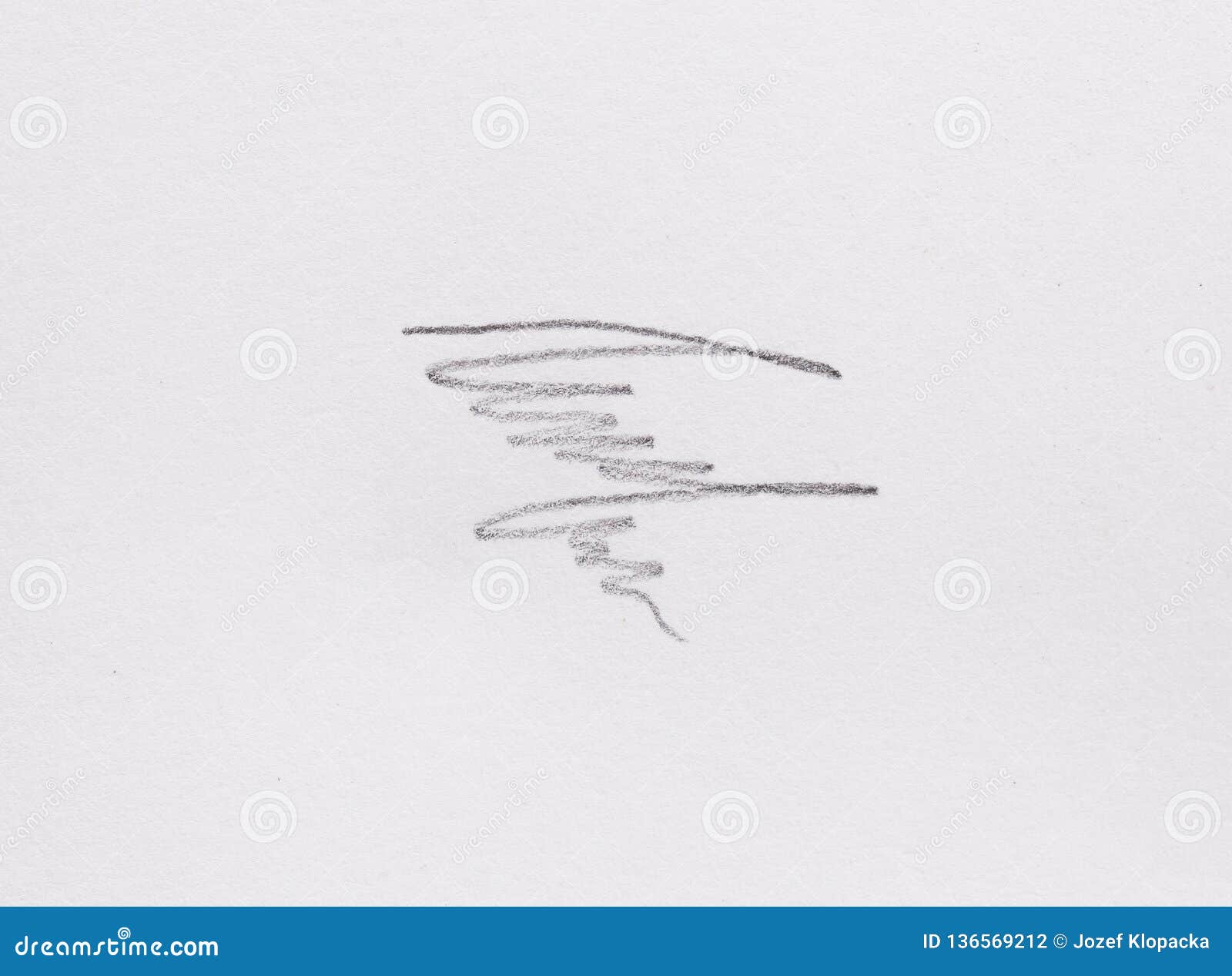 Multiple Linear Pencil Scratches on Blank Paper Surface. Stock ...