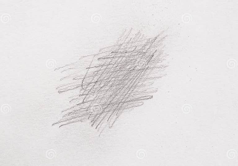 Multiple Linear Pencil Scratches on Blank Paper Surface. Stock ...