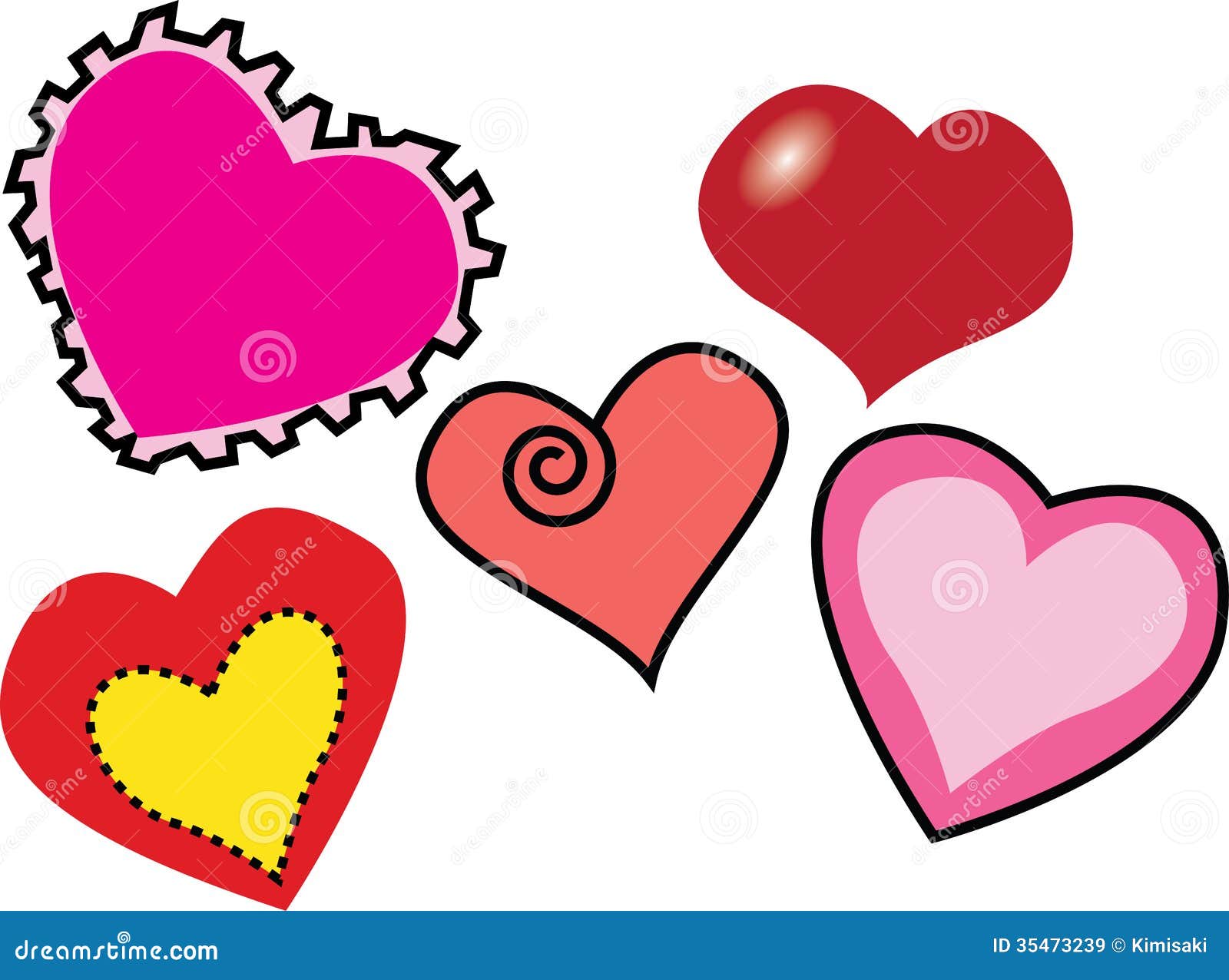 Multiple Love Shapes stock vector. Illustration of ceremony - 35473239