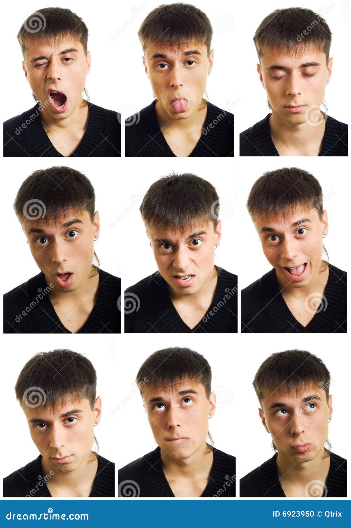 Multiple Man Face Expression. Stock Photo - Image of mime, humor: 6923950