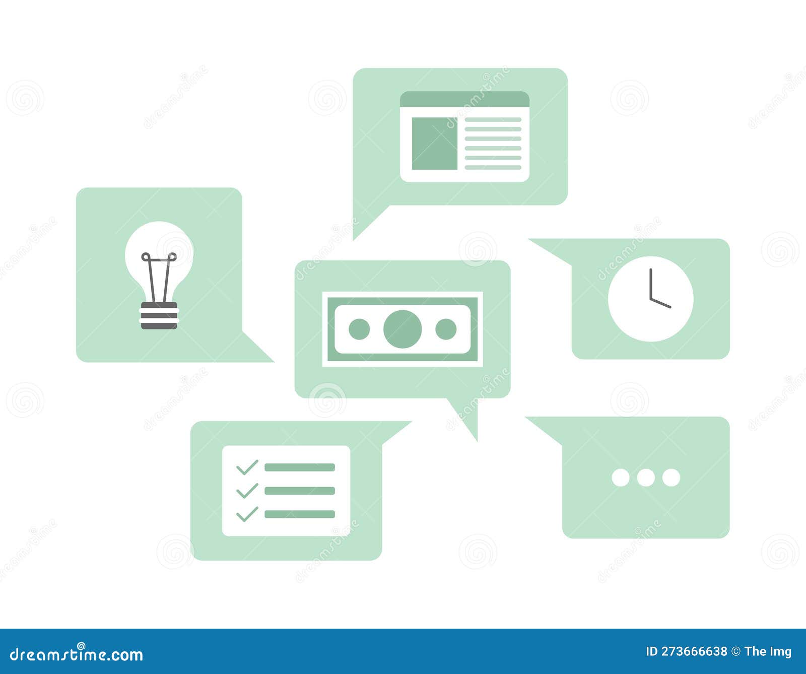 Multiple Message Bubbles Semi Flat Color Vector Icons Bundle Stock ...