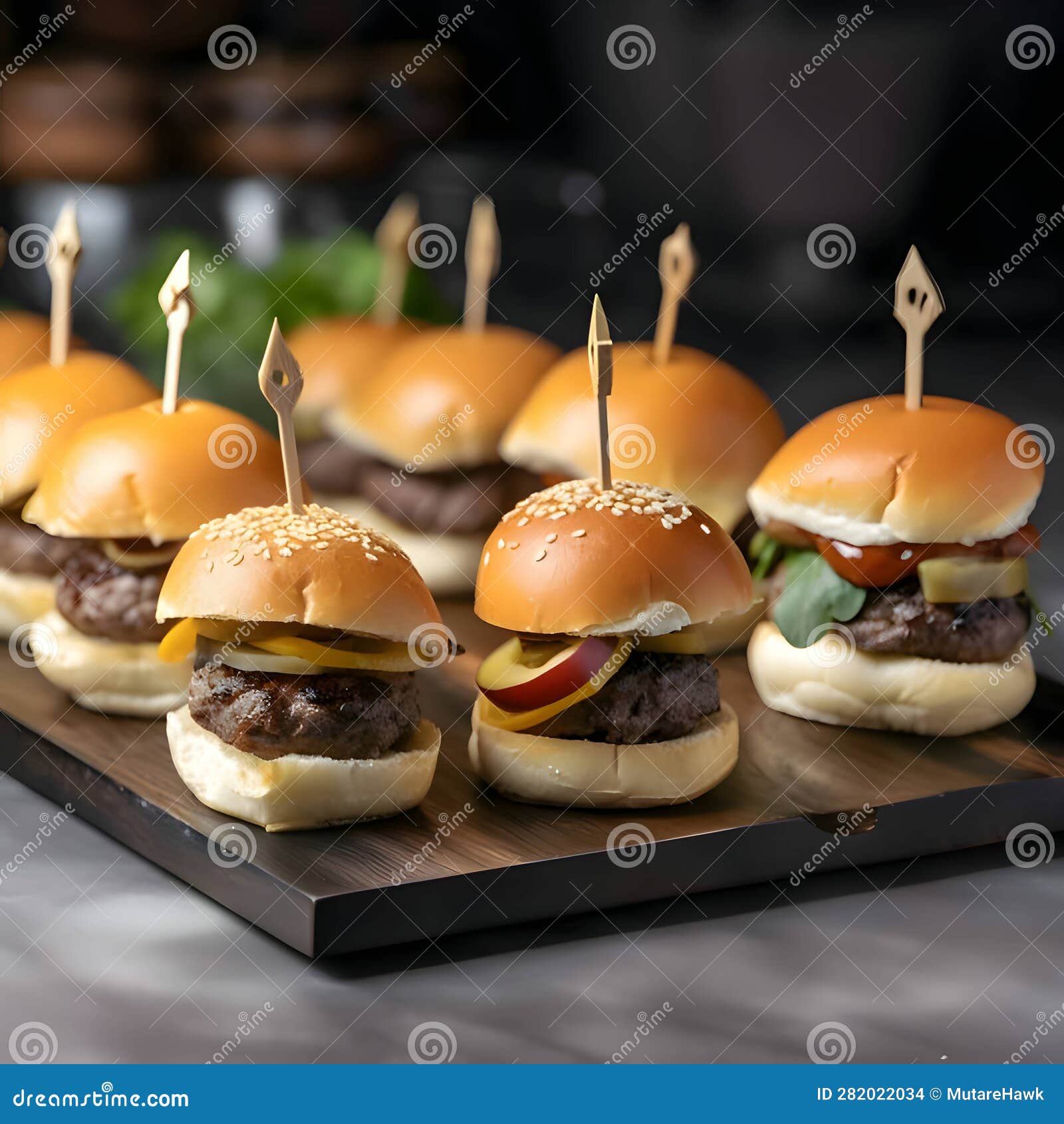 Set Of Mini Burgers, Buffet Table Stock Photography | CartoonDealer.com ...