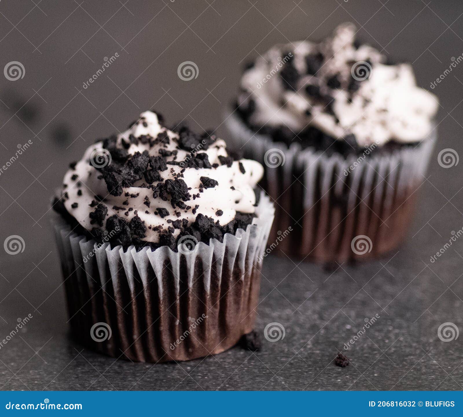 Multiple Mini Cupcakes with Lights Background Stock Photo - Image of ...