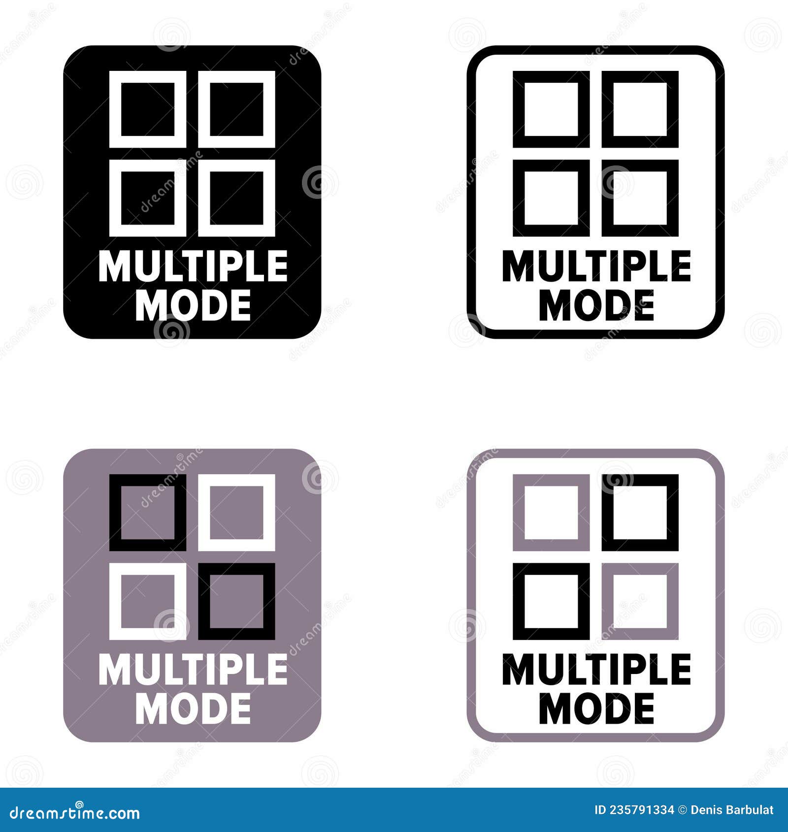 Multiple Mode Vector Information Sign Stock Vector - Illustration of ...