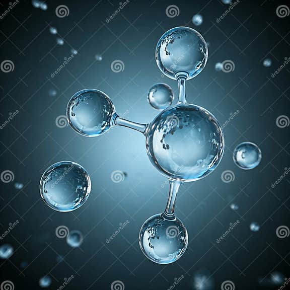 Multiple Molecules with Atoms Connected by Bonds, Floating in a Dark ...