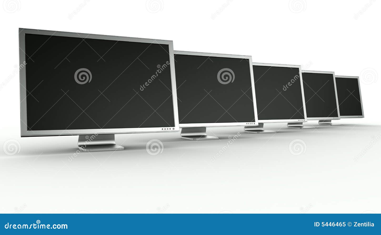 Multiple monitors stock illustration. Illustration of technology - 5446465