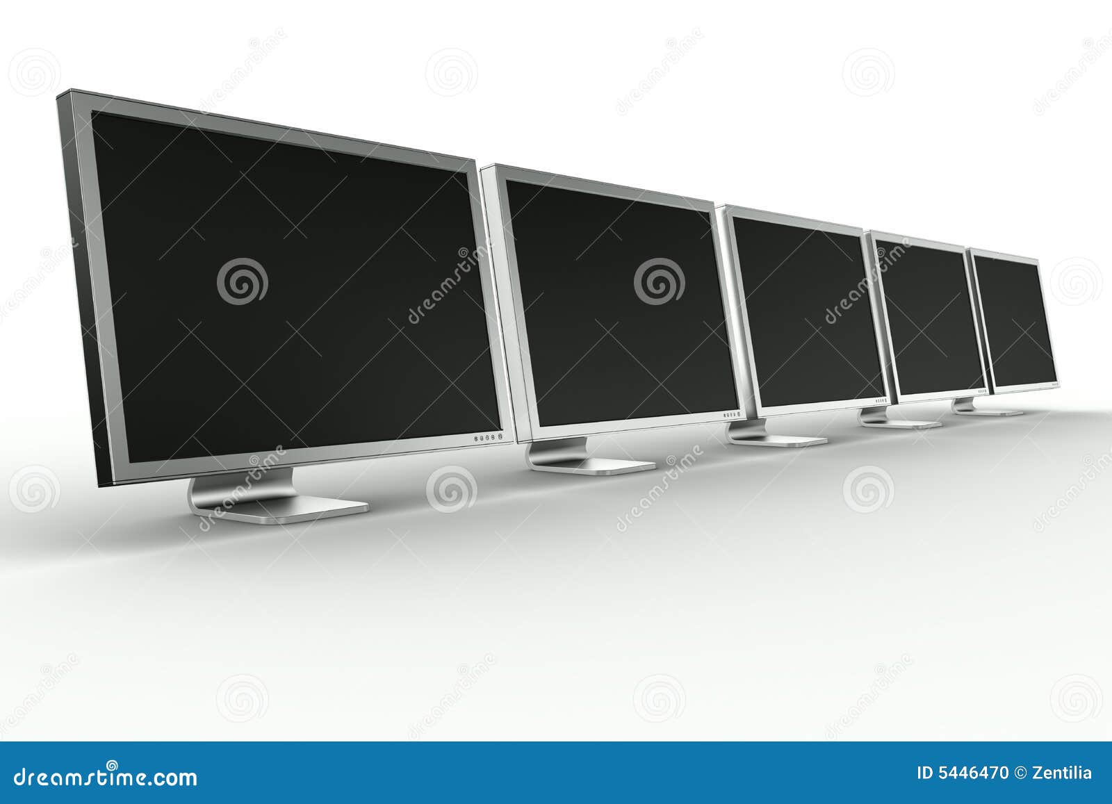 Multiple monitors stock illustration. Illustration of liquid - 5446470