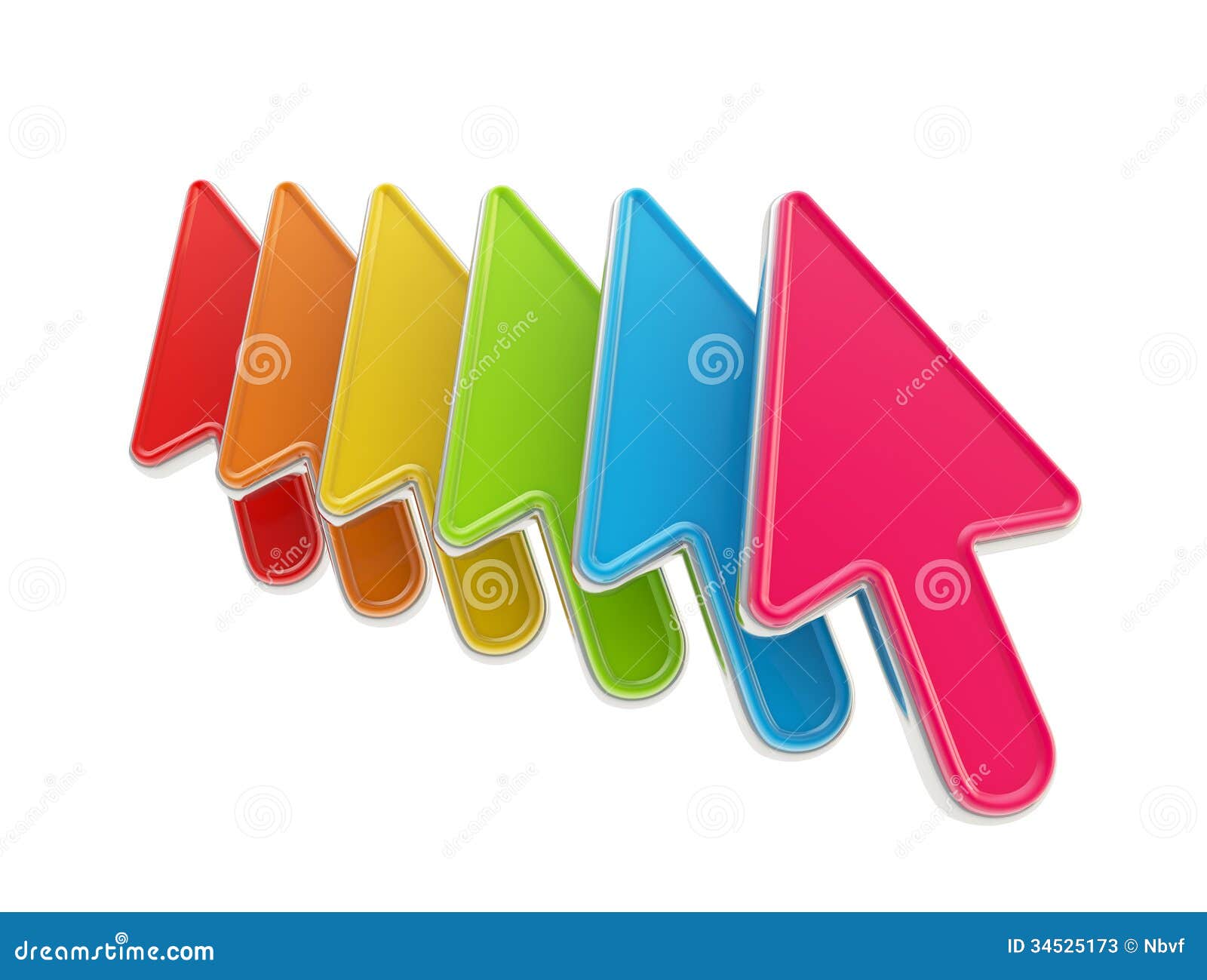 Multiple Mouse Cursor Pointers Isolated Stock Illustration ...