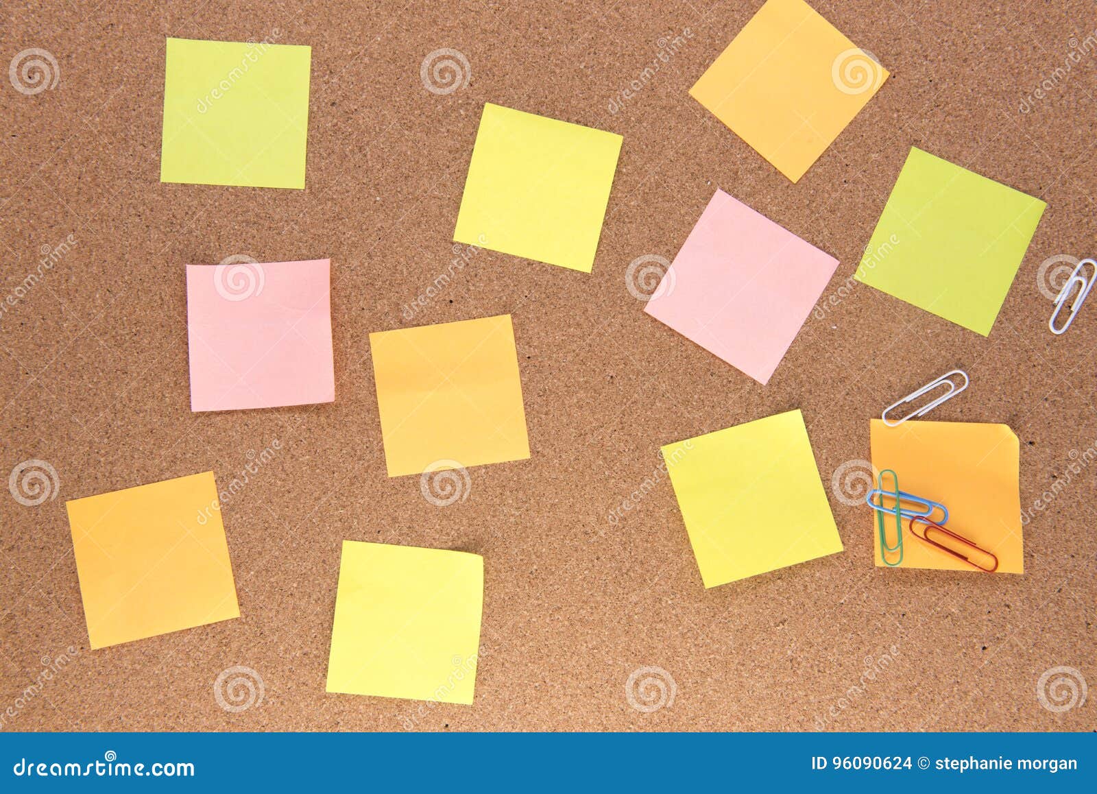 Multiple Multi-coloured Post it Notes Stock Photo - Image of problems ...