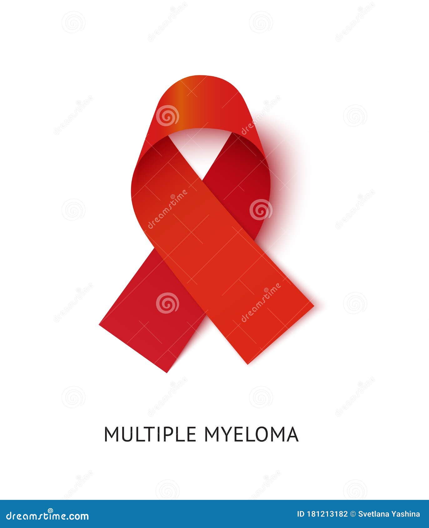 Multiple Myeloma Awareness Ribbon Vector Realistic Illustration Stock Vector Illustration Of