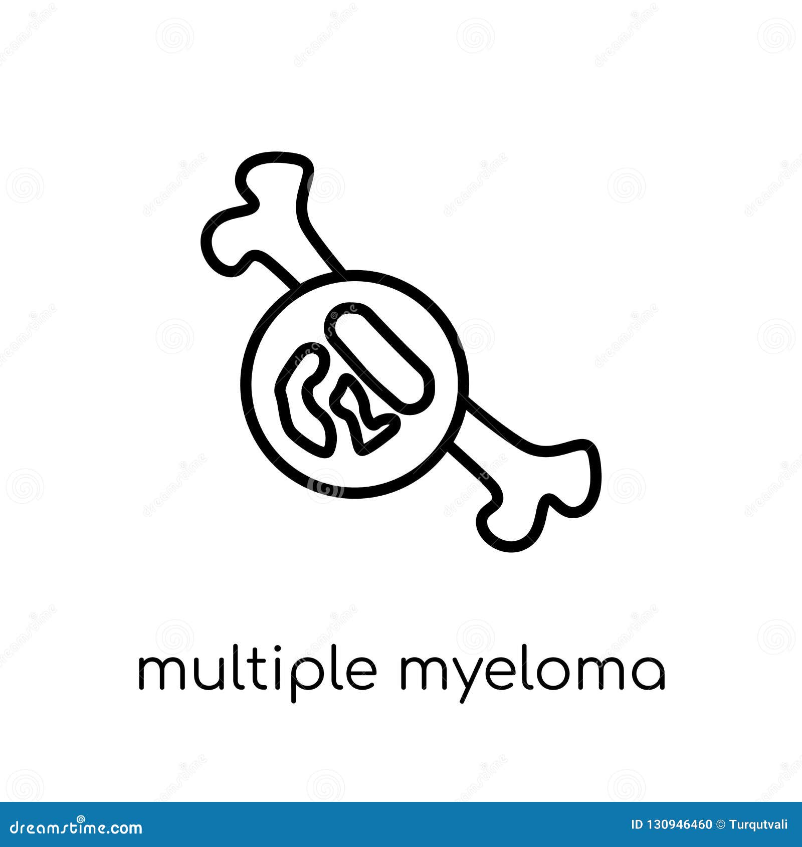 Multiple Myeloma Icon Trendy Modern Flat Linear Vector Multiple Stock Vector Illustration Of
