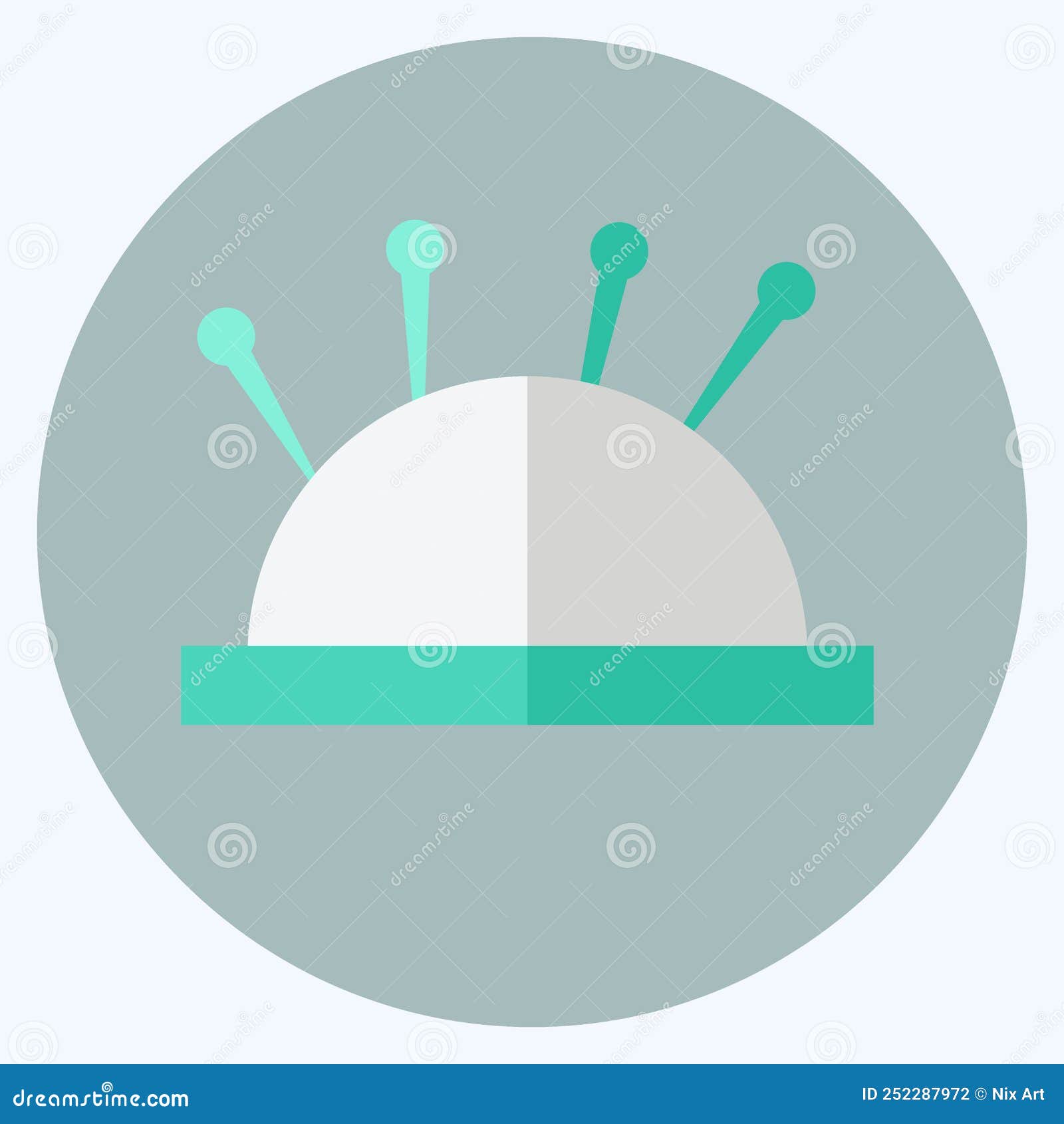 Multiple Needles Icon in Trendy Flat Style Isolated on Soft Blue ...