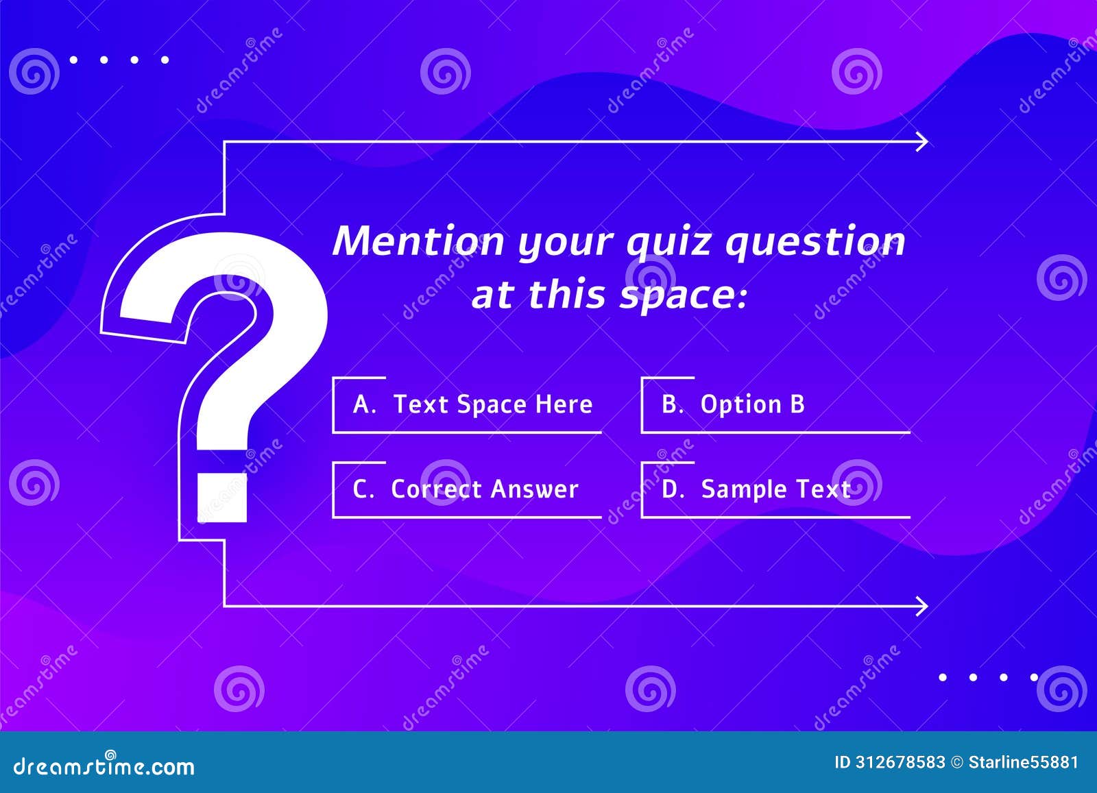 Multiple Option Quiz Banner Play and Win Contest Stock Vector ...