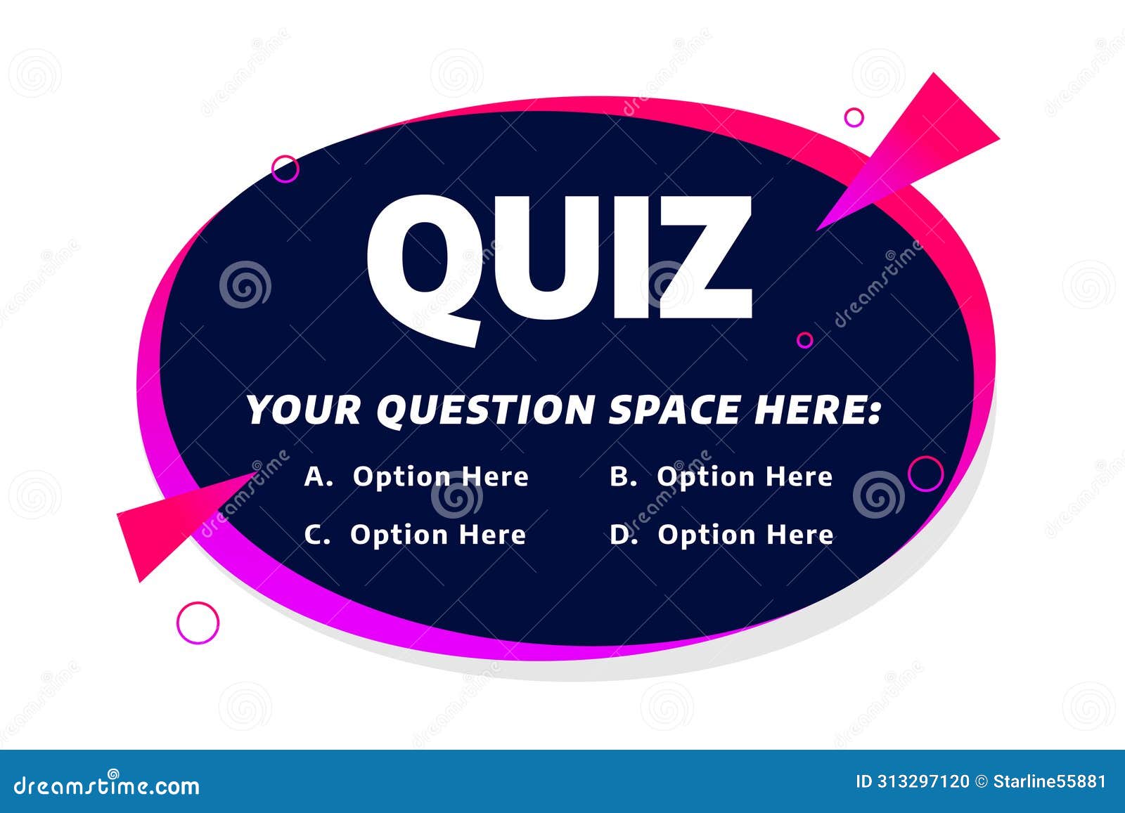 Multiple Option Quiz Banner for Your Next Event or Contest Show Stock ...