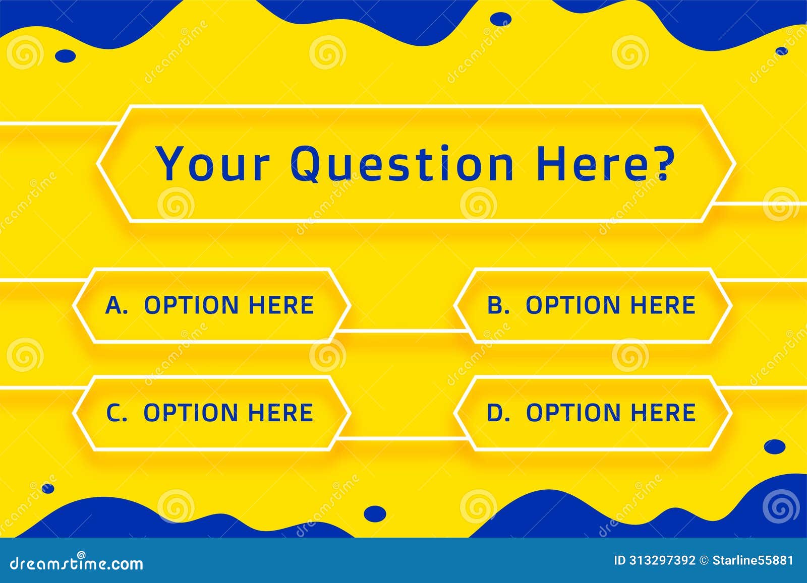 Multiple Option Quiz Game Template in Problem Solving Concept Stock ...