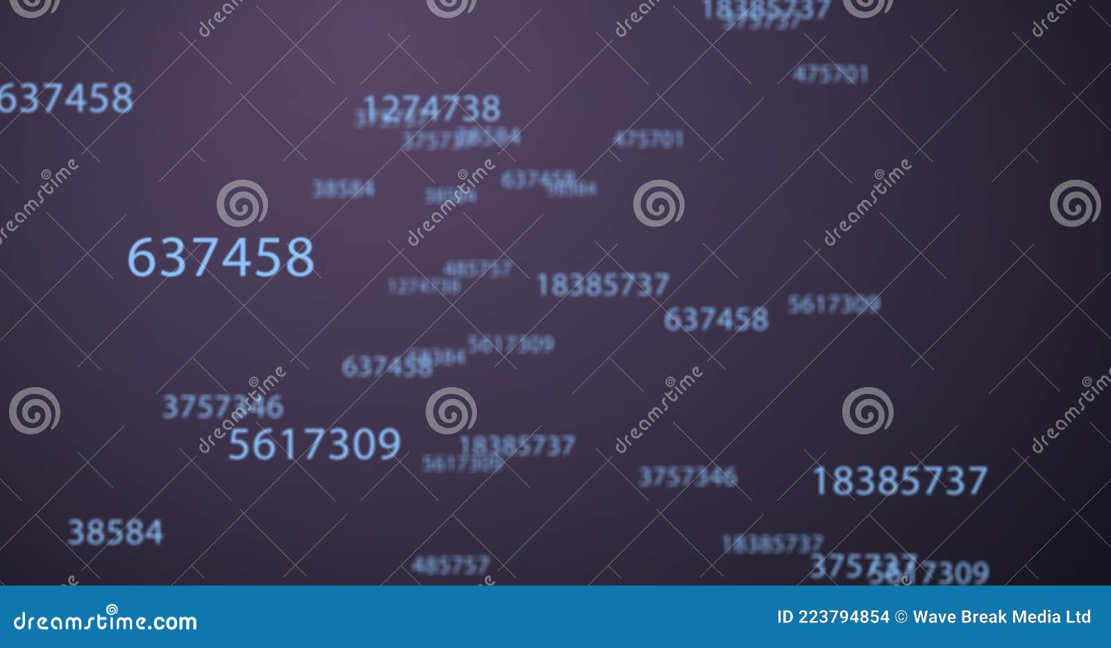 Multiple Outlined Numbers Rising Growing Changing Image. Stock ...